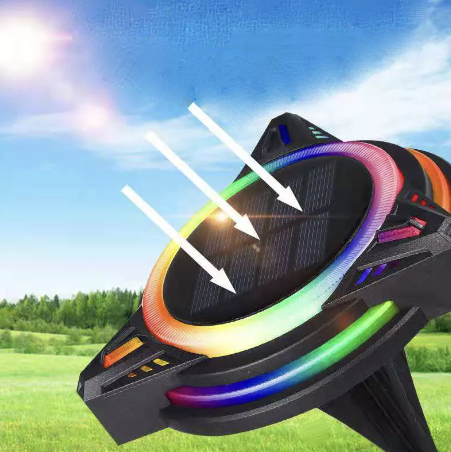 42% off on Luminous 4x Solar RG LED Disk Light | OneDayOnly