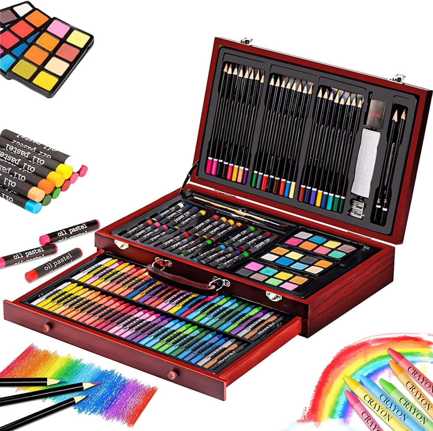 60% off on 148-Piece Art Tools Wooden Set | OneDayOnly