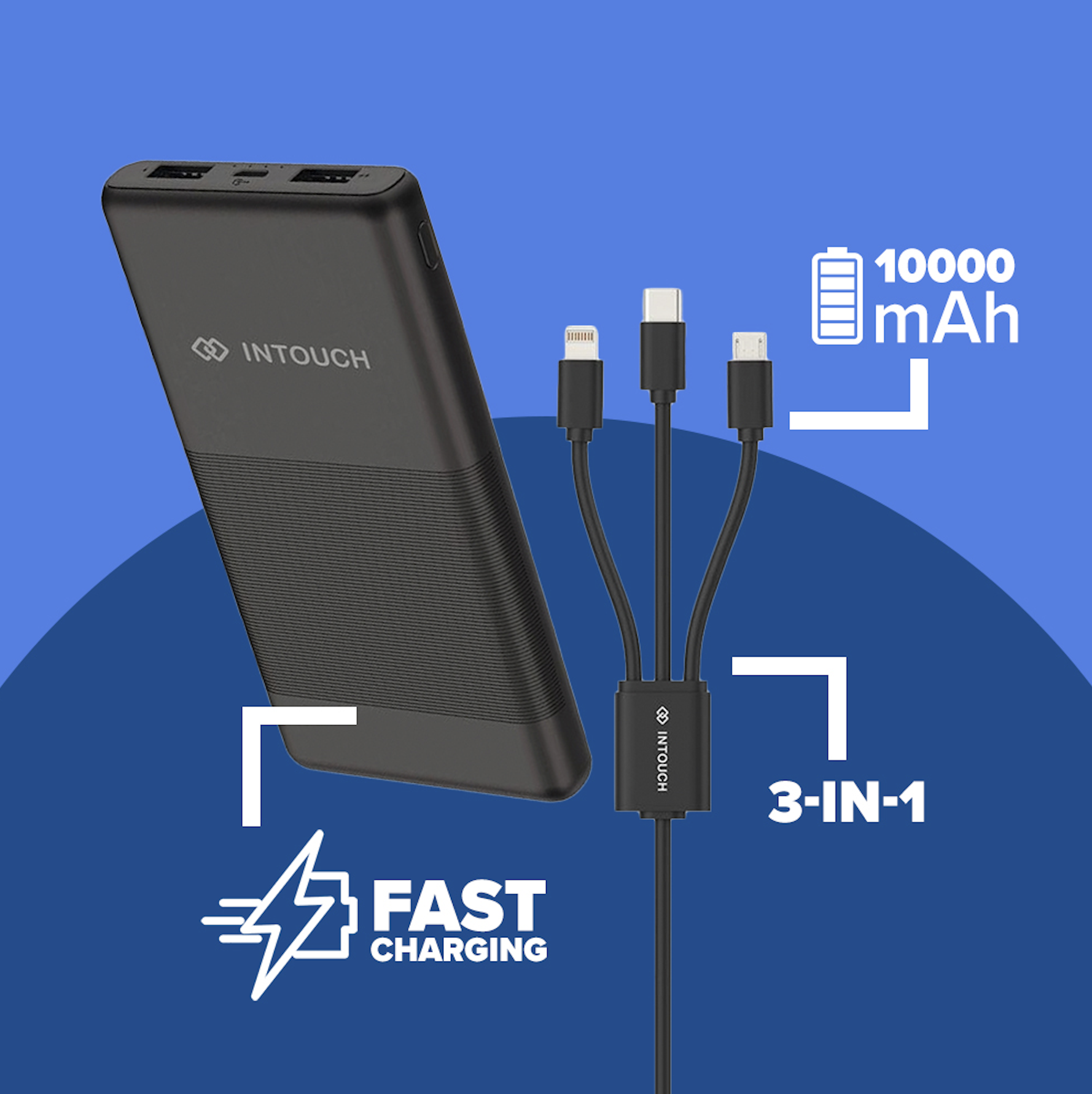 42% off on INTOUCH 2x 10000mAh Power Bank | OneDayOnly