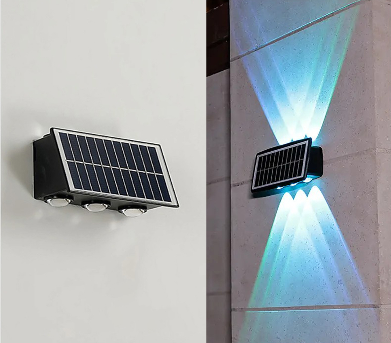 45% off on 2x 2-Way 6 LED Solar Wall RGB Light | OneDayOnly
