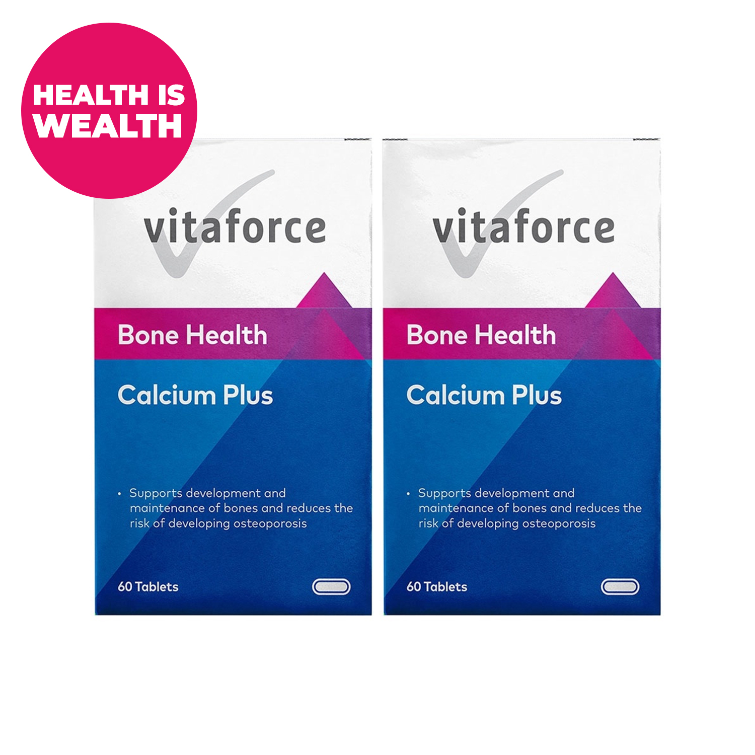 45% off on 2x 60's 650mg Calcium Plus Tablets | OneDayOnly