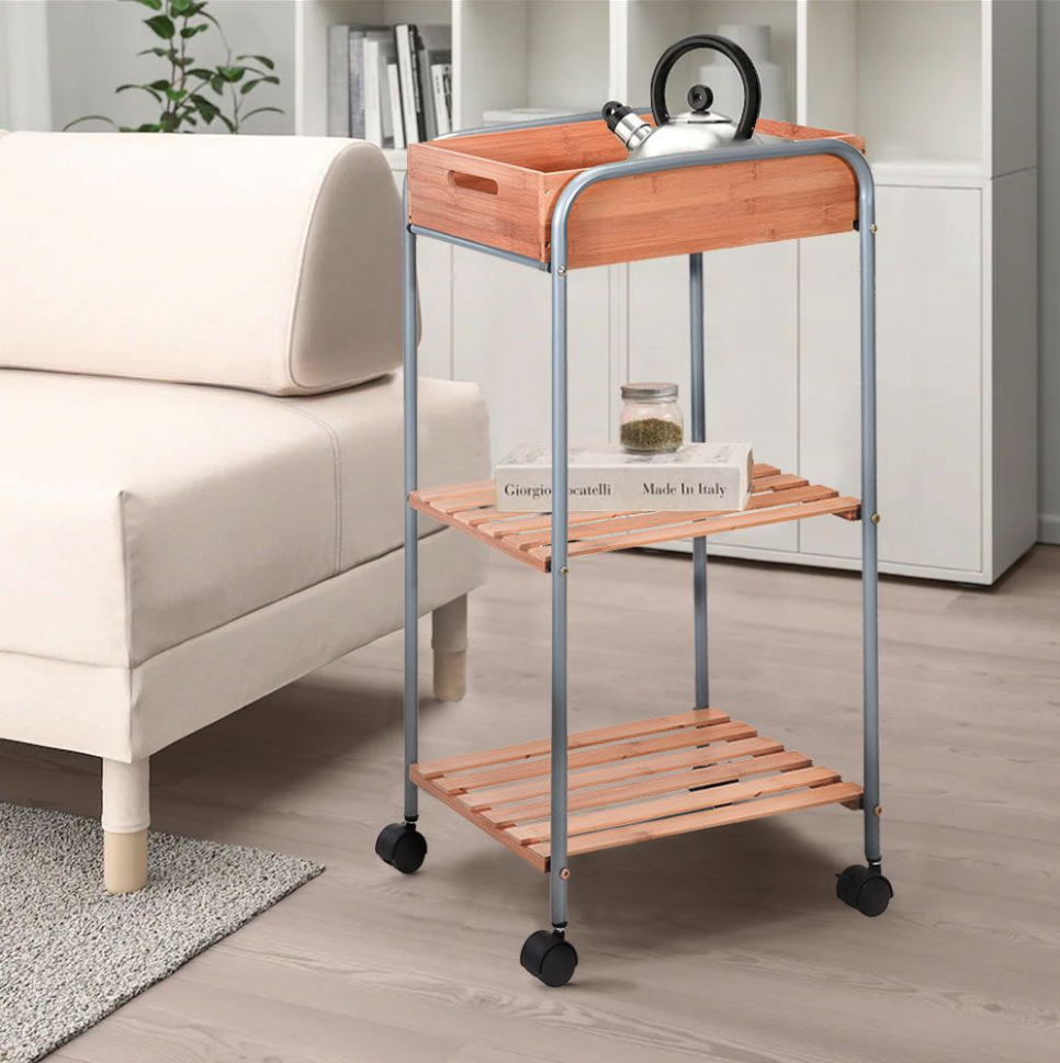 25% off on Bamboo Trolley with Removable Tray | OneDayOnly