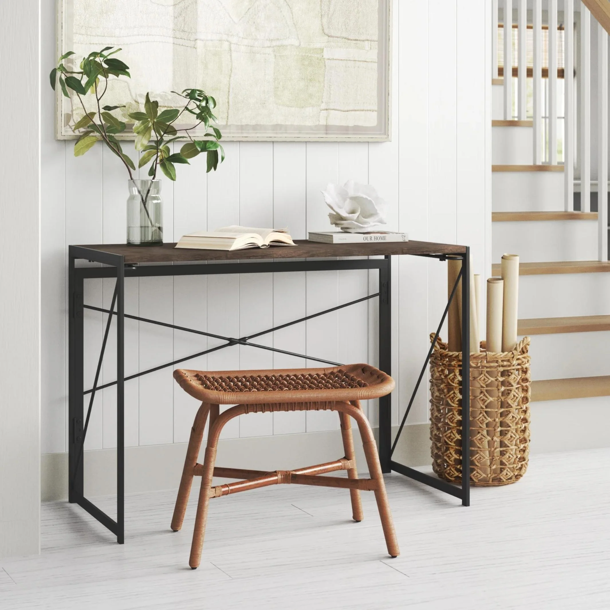 33% off on Soul Home Foldable Walnut Study Desk | OneDayOnly