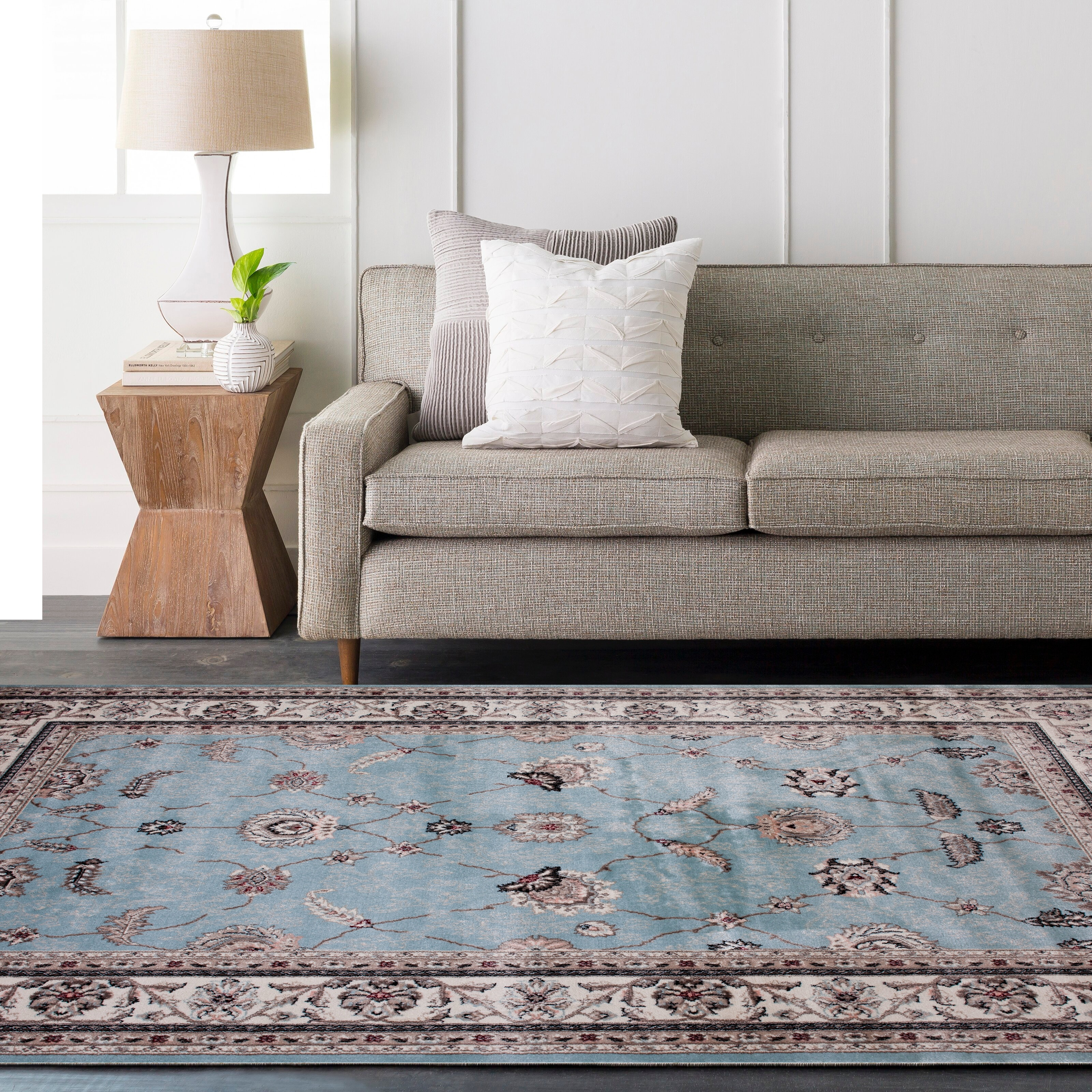 66% off on Persian Ariana Floral Blue Carpet | OneDayOnly