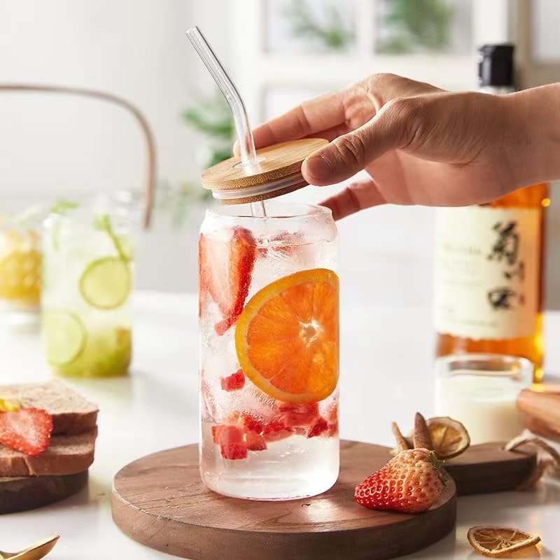 57% off on Senza Kitchen Glass with Lid & Straw | OneDayOnly