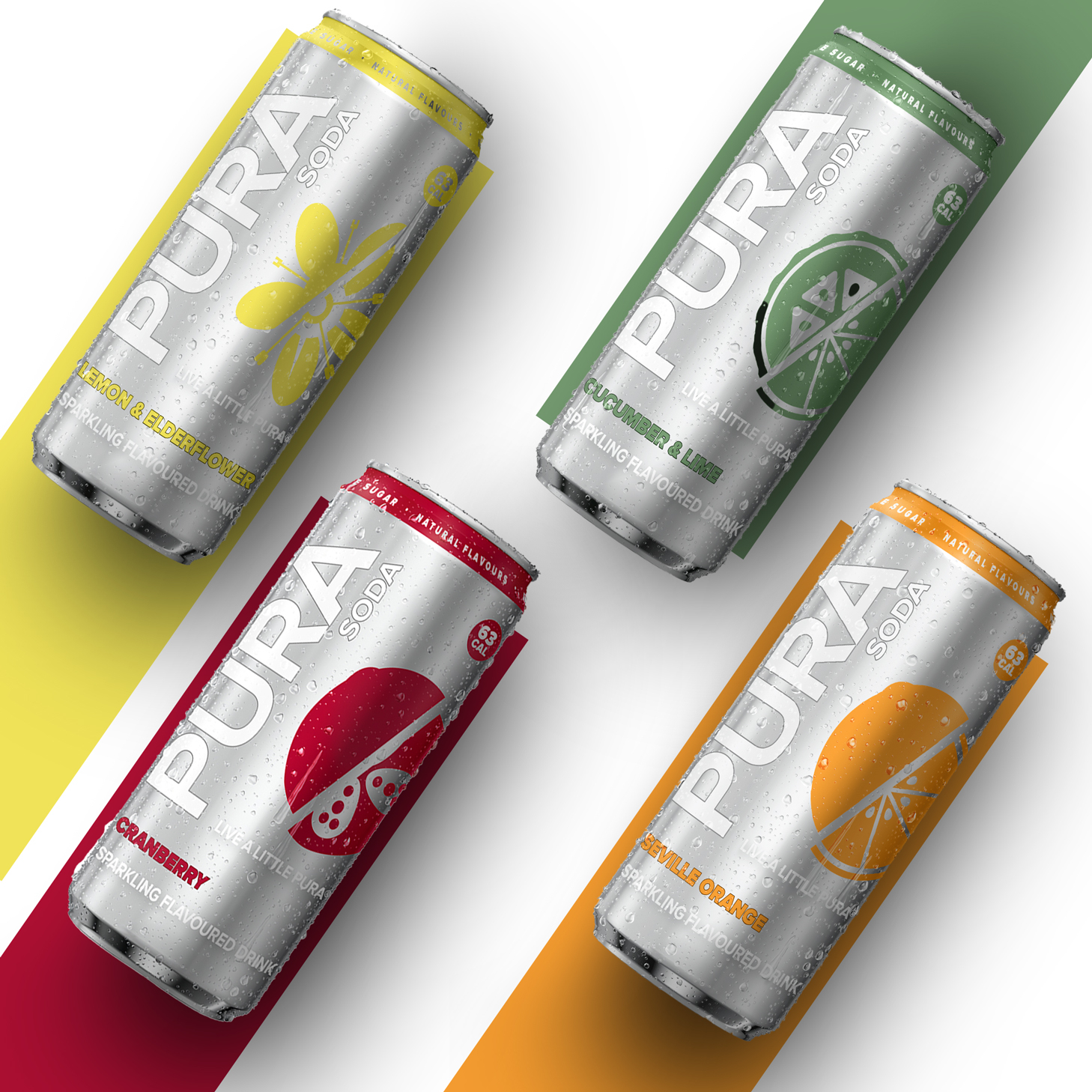 37% off on Pura Soda 24x 200ml Low Sugar Soda | OneDayOnly