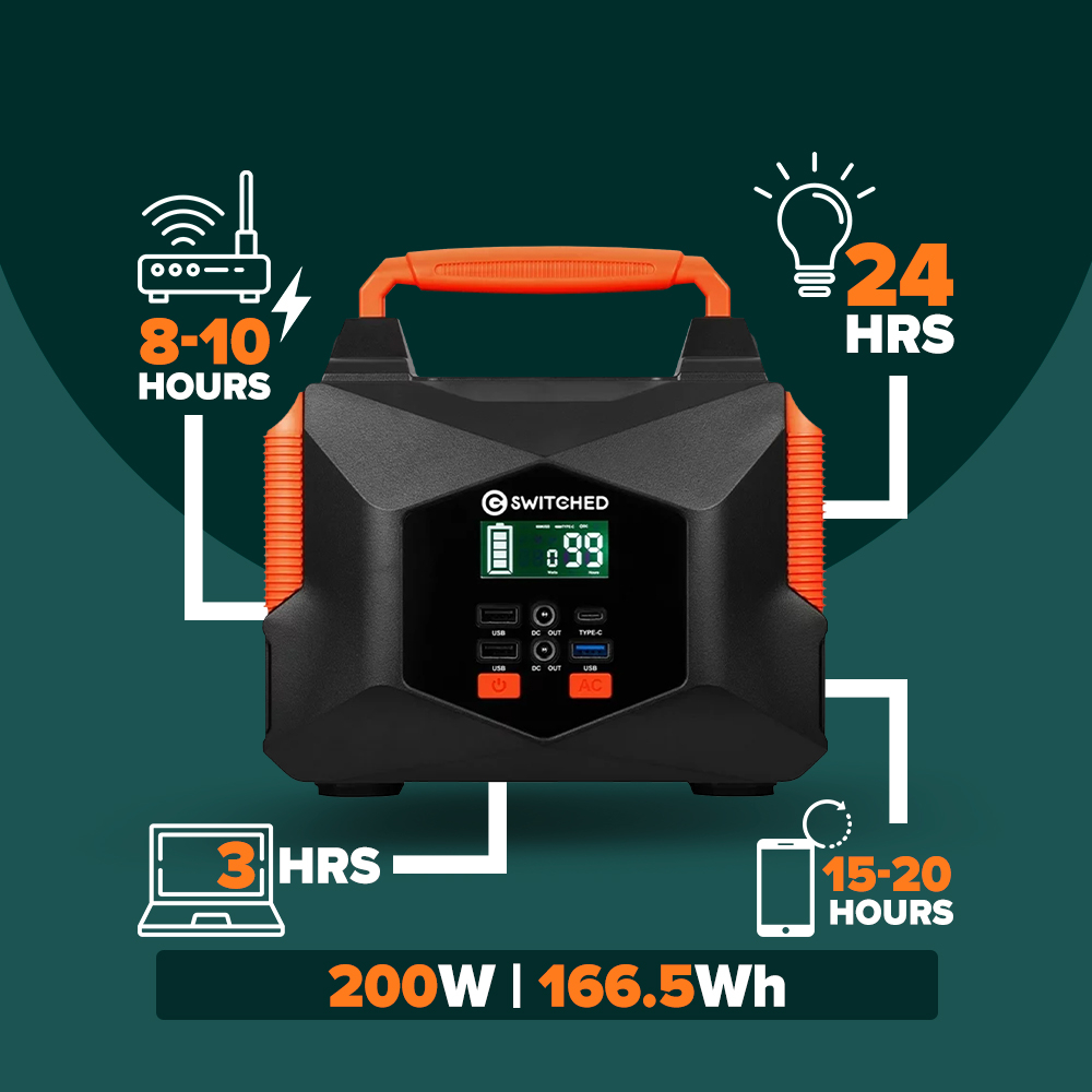 40% off on Switched 200W 166.5Wh Power Station | OneDayOnly