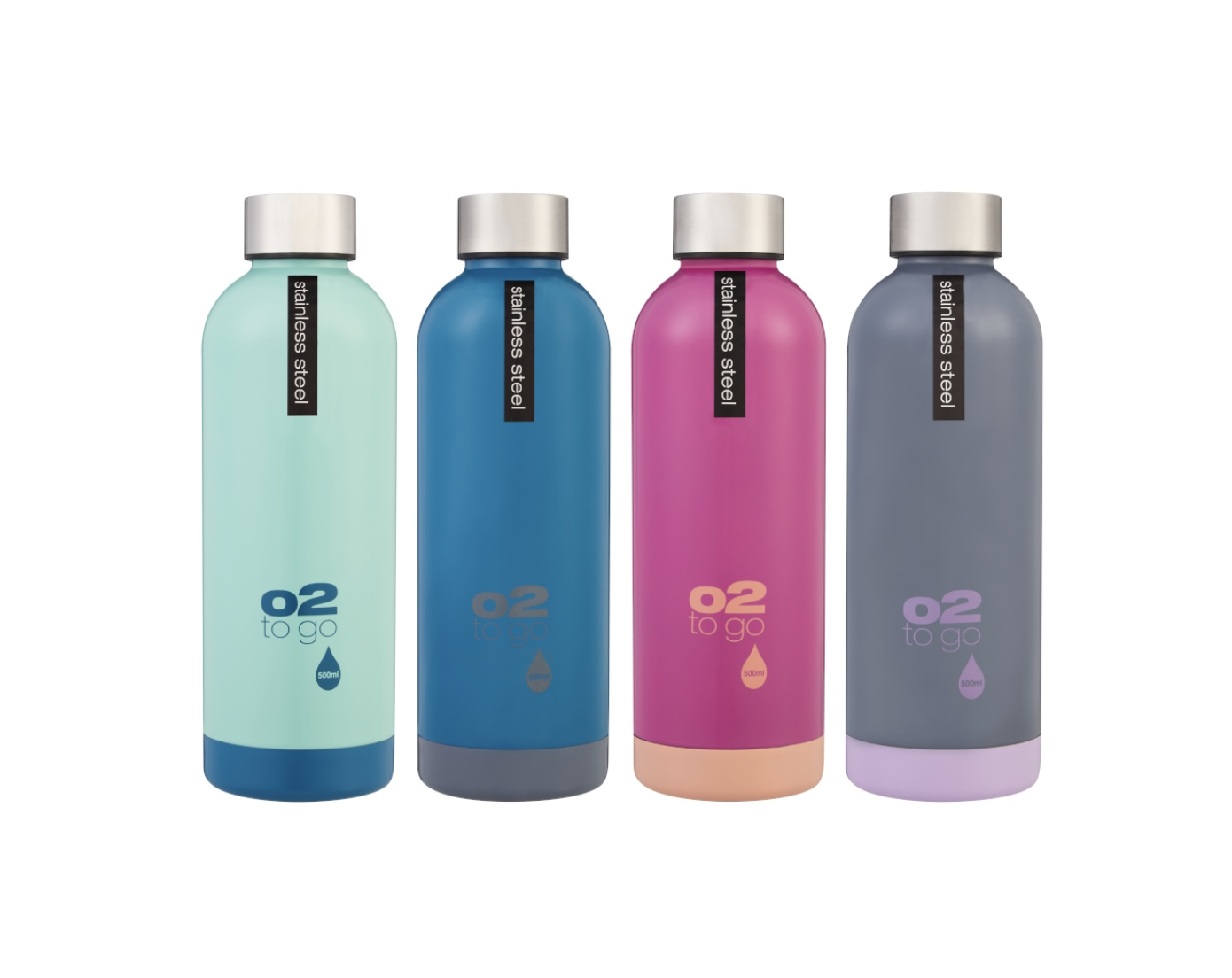 35% off on O2 2x 500ml Stainless Steel Bottles | OneDayOnly