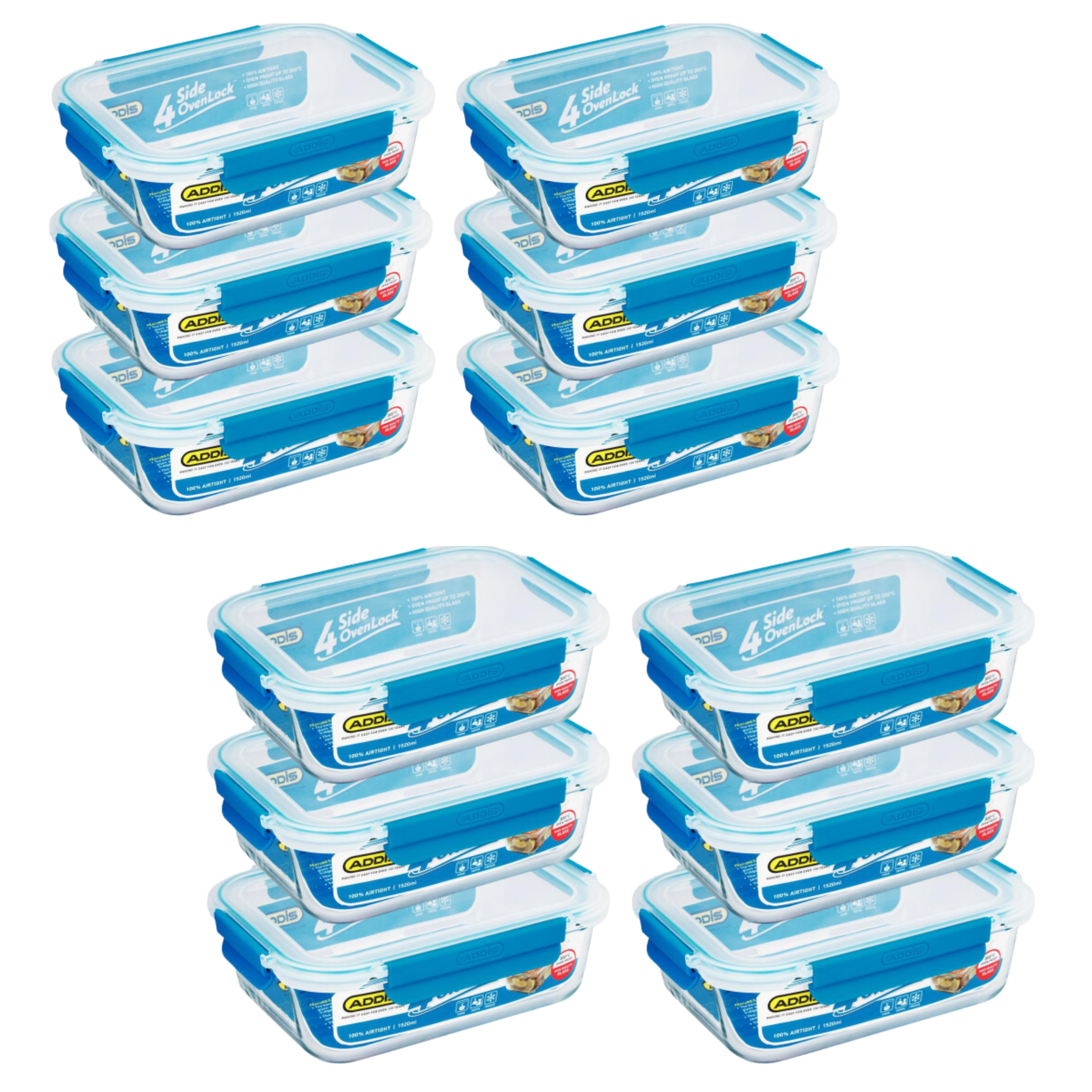 21% off on ADDIS 12x Oven Lock Glass Containers | OneDayOnly