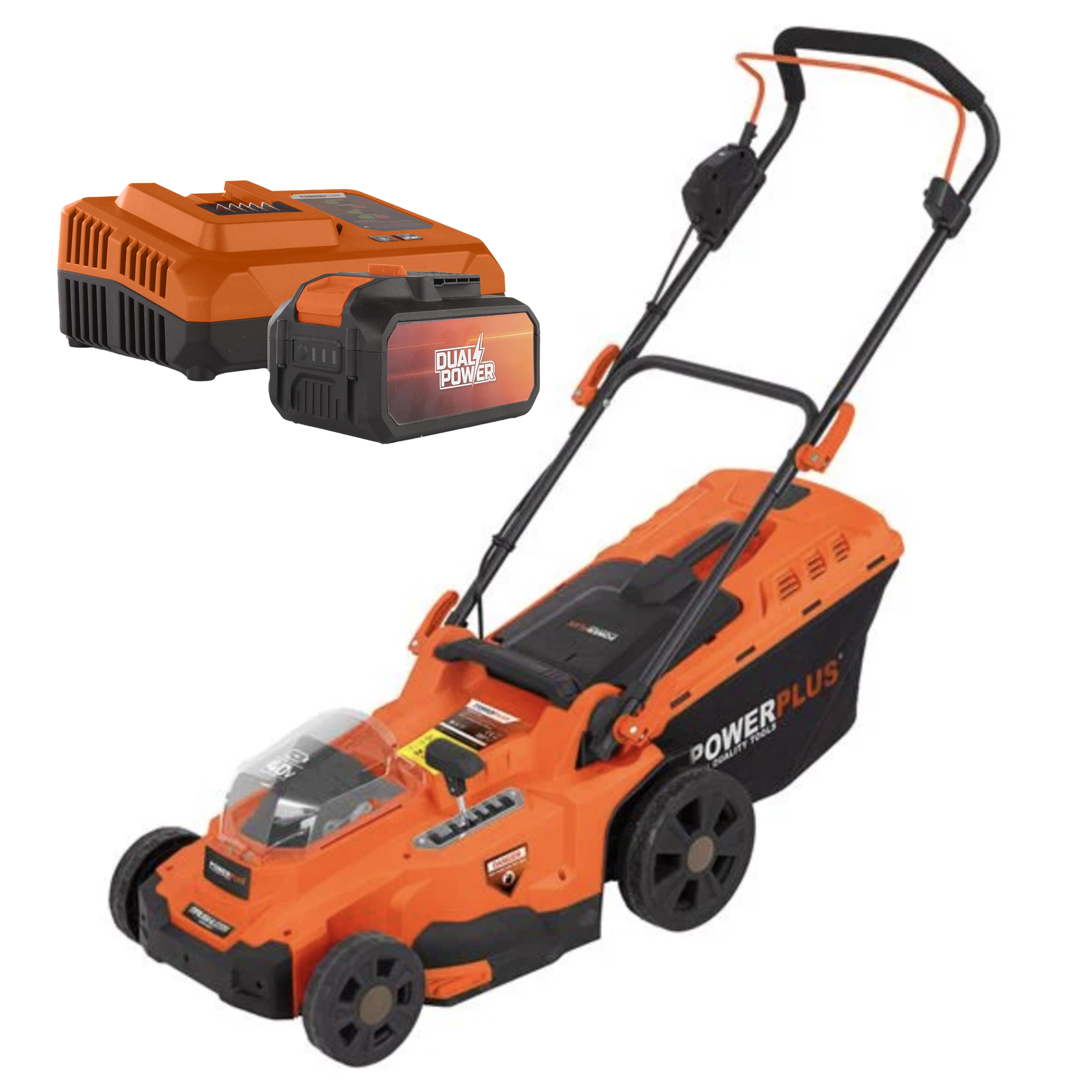 39% off on Power Plus Lawnmower with Battery | OneDayOnly