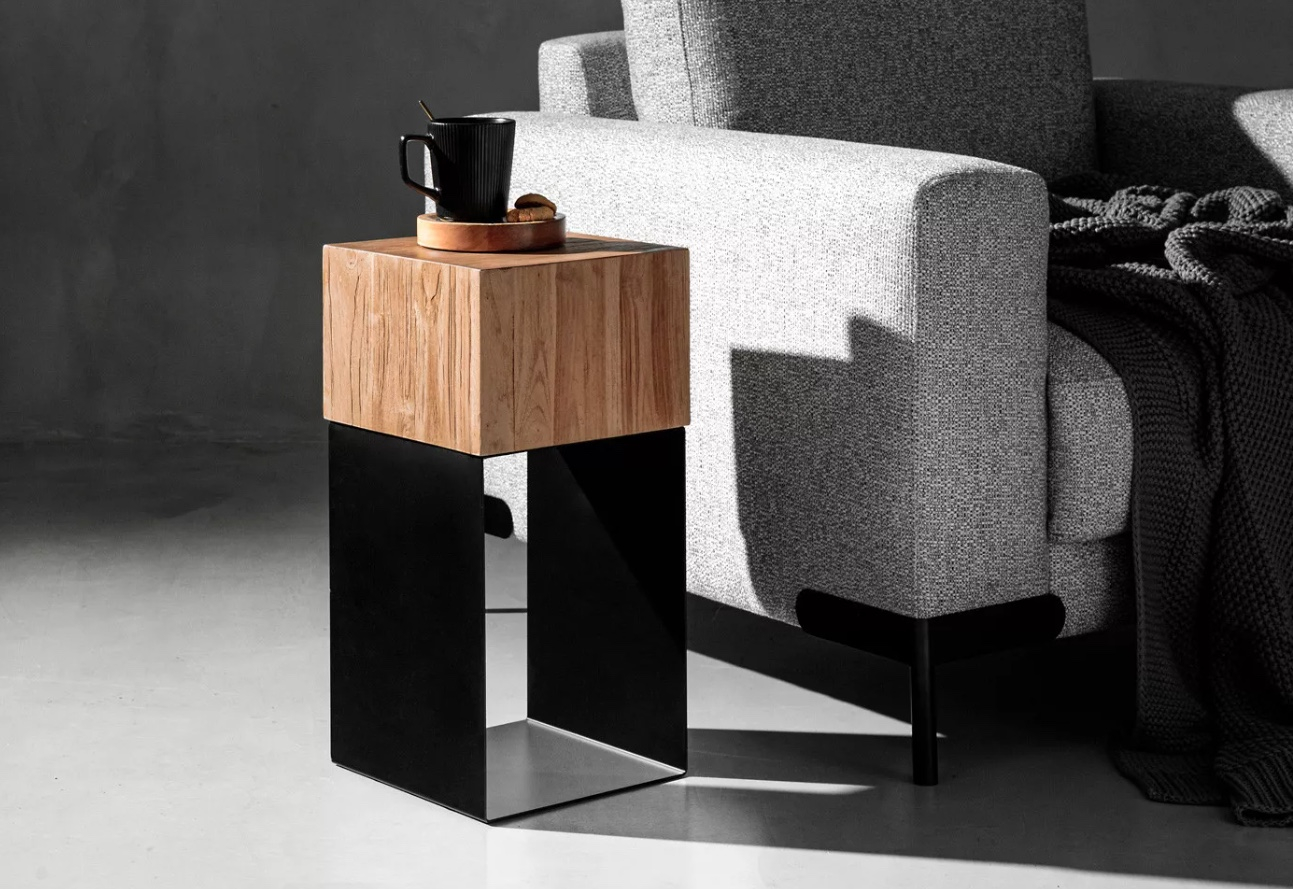 26% off on Modern Solid Teak Wood Side Table | OneDayOnly