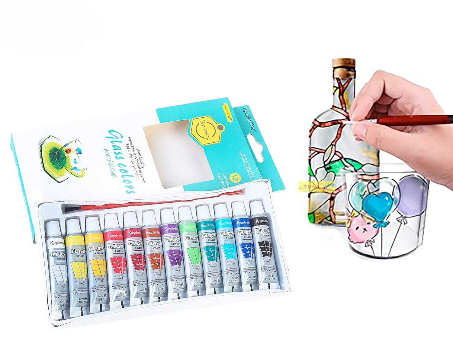 38% off on 2x 12-Piece Glass Paint Colour Set | OneDayOnly
