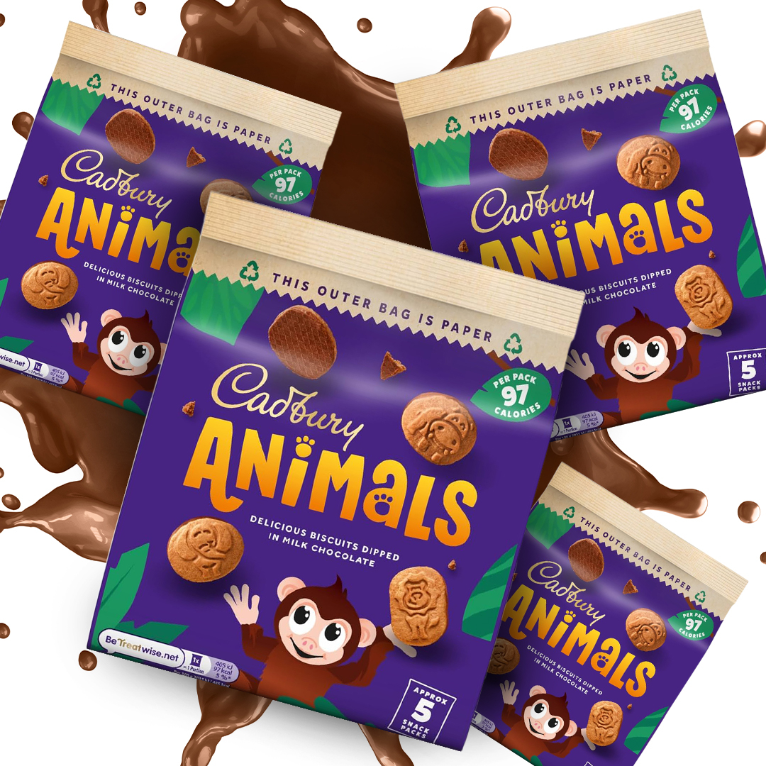 24% off on 4x 99.5g Animal Chocolate Biscuits | OneDayOnly