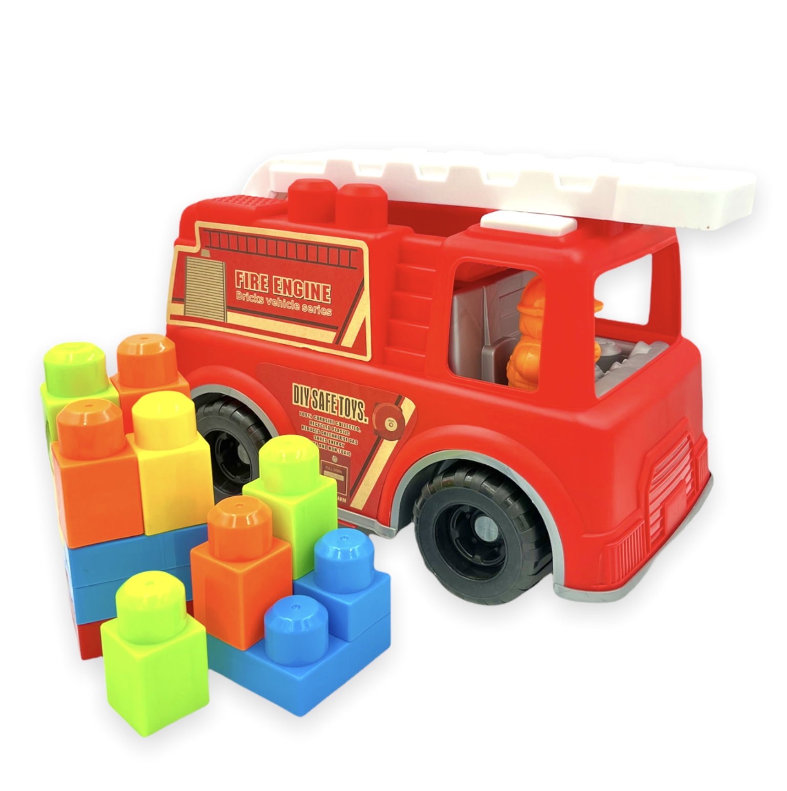 34% off on Fire Truck or Train with Building Blocks | OneDayOnly