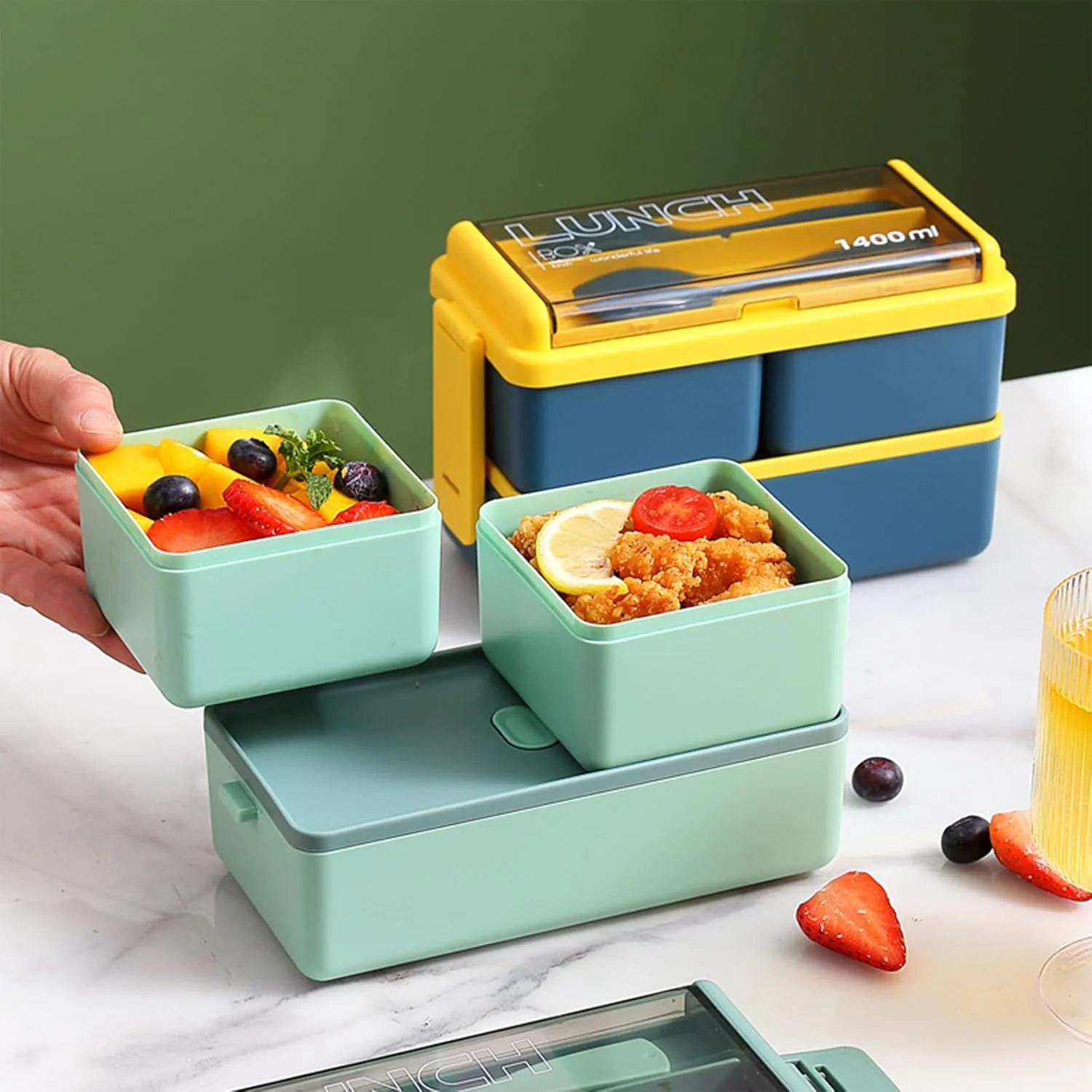 43% off on Solace 3-Piece Bento Lunch Box Set | OneDayOnly