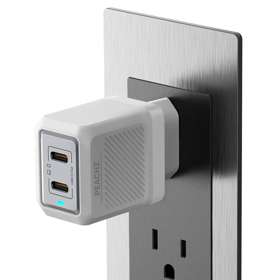45% off on Peachz Dual USB-C Charging Block | OneDayOnly