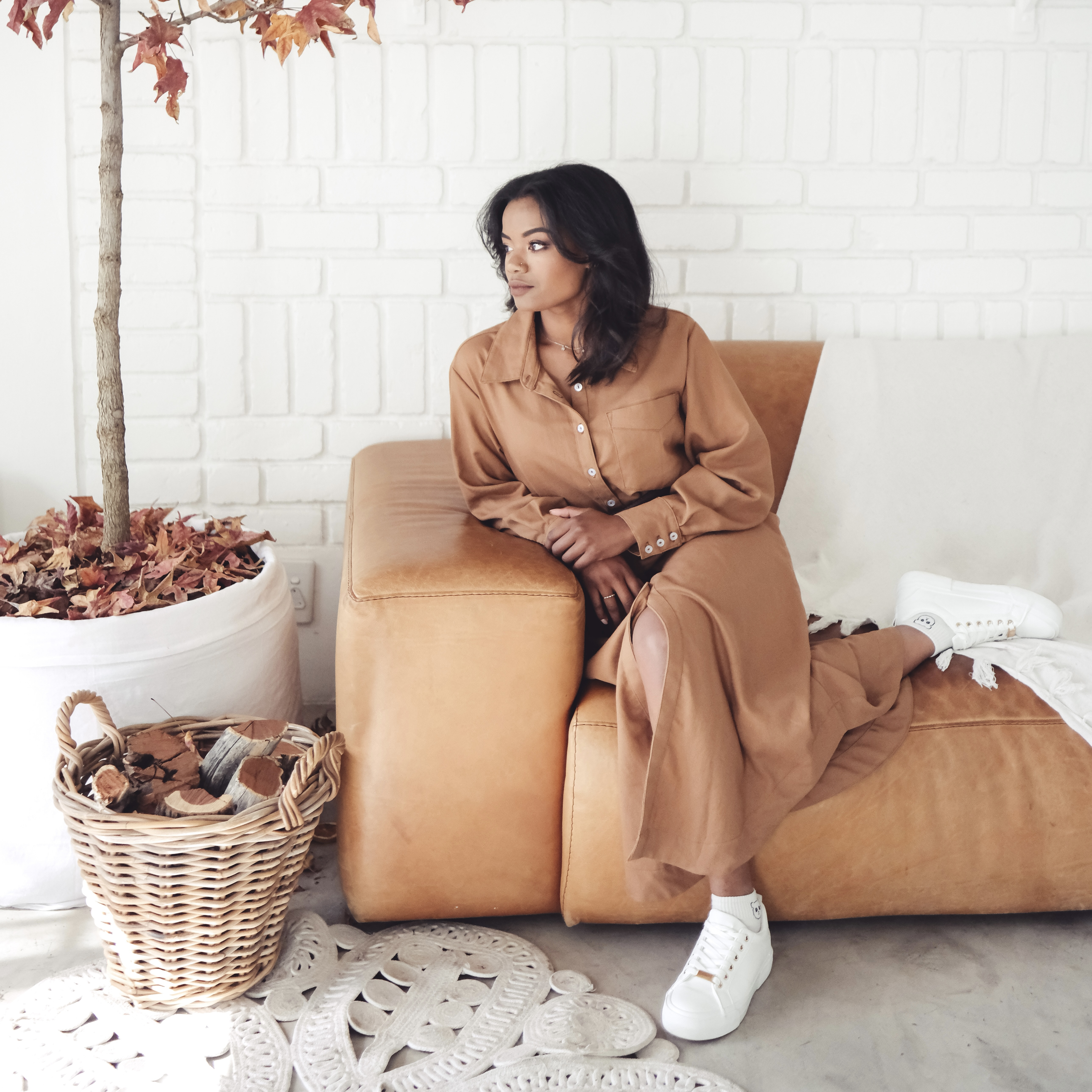 44% off on Klerekas Ladies Rust Shirt Dress | OneDayOnly