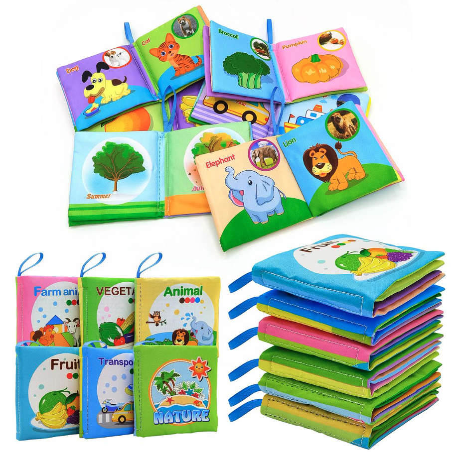 38% off on 6x Baby Educational Soft Cloth Books | OneDayOnly