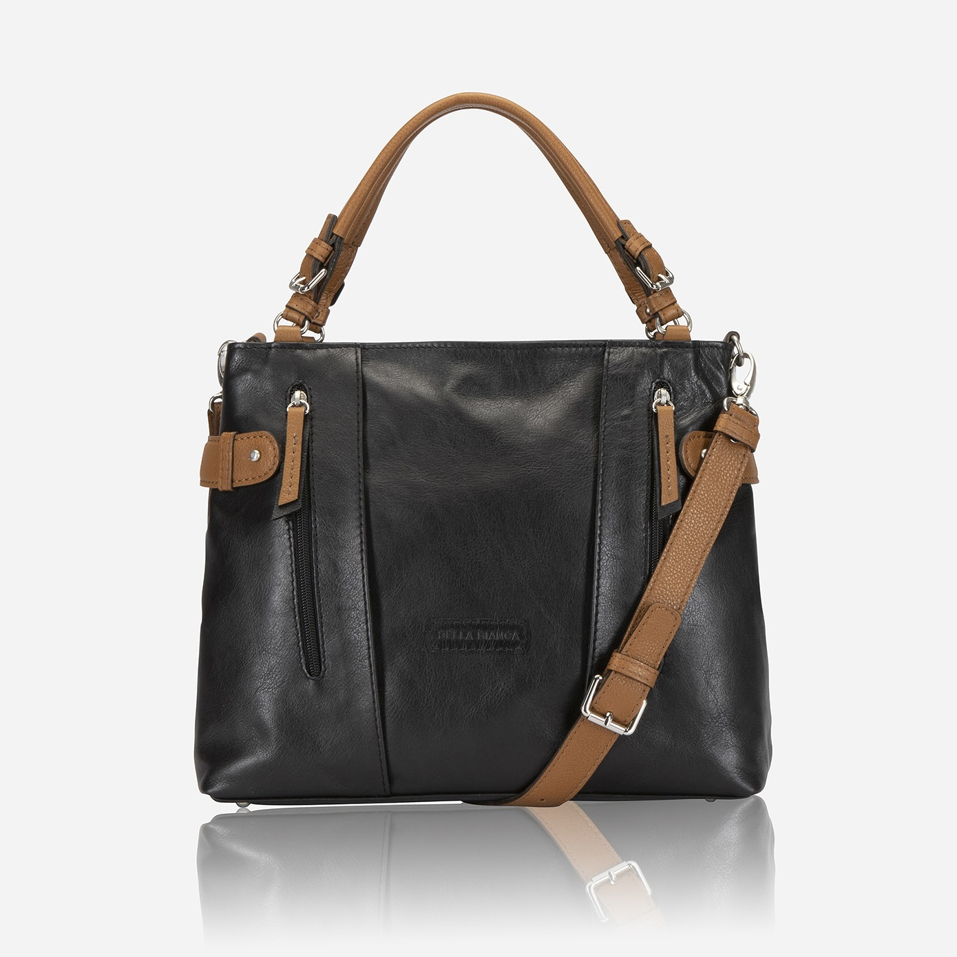 40% off on Genuine Leather 2 Zip Handbag | OneDayOnly