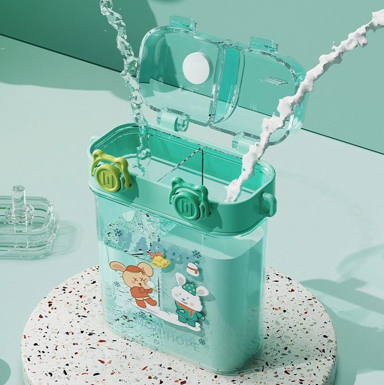 60% off on 2x 1.2L Dual Drink Bottles with Straws | OneDayOnly