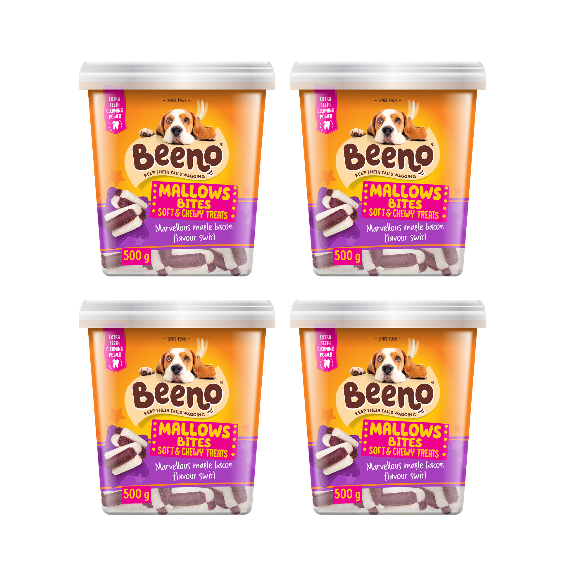 44% off on Beeno 4x 500g Mallow Bites Treats | OneDayOnly