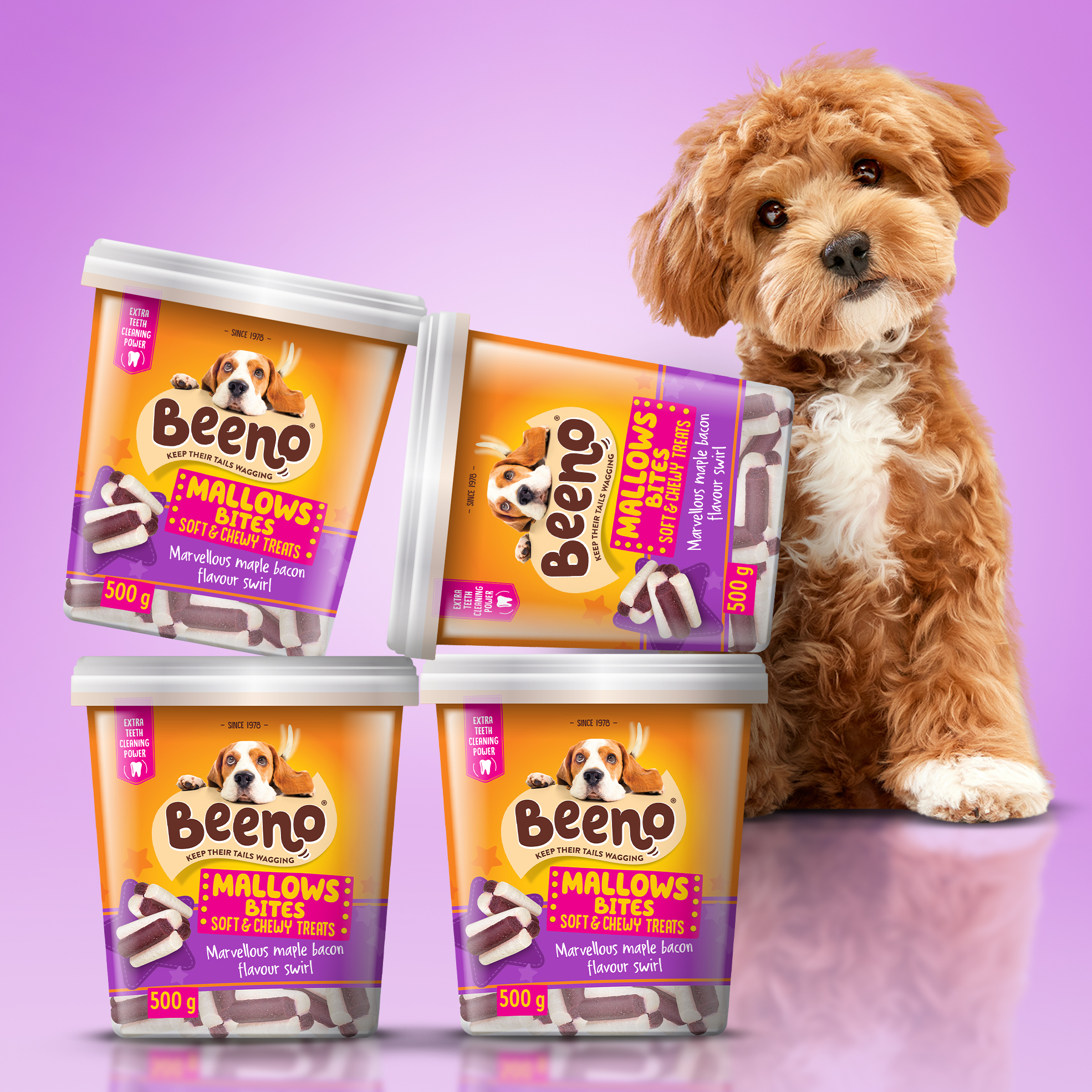 44% off on Beeno 4x 500g Mallow Bites Treats | OneDayOnly