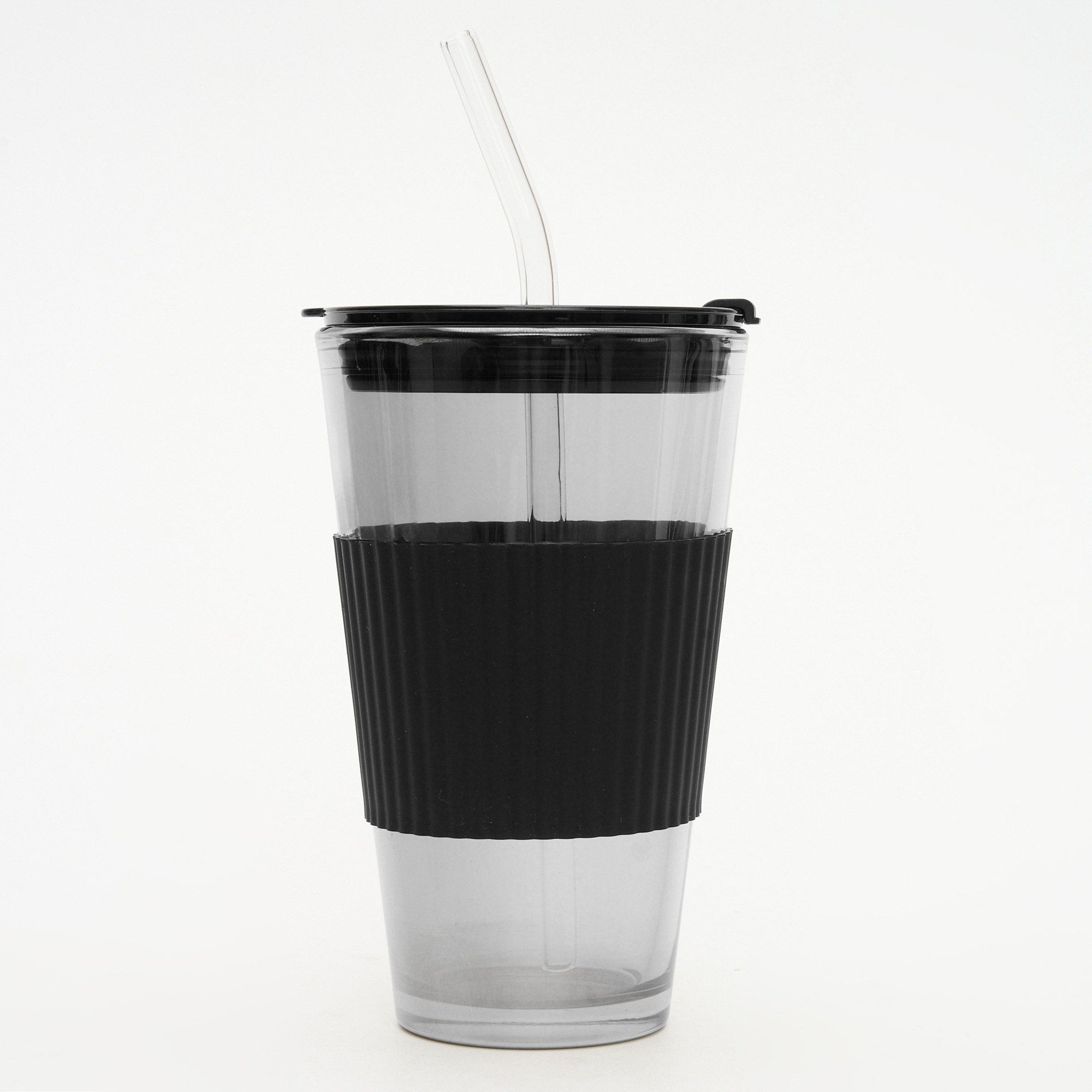 50% off on 2x 480ml Glass Mugs with Straws | OneDayOnly