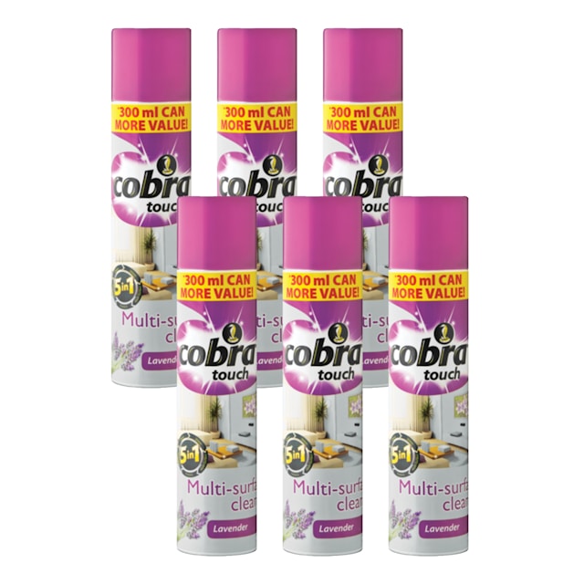 Cobra 6x 300ml Touch Multi Surface Cleaners | OneDayOnly