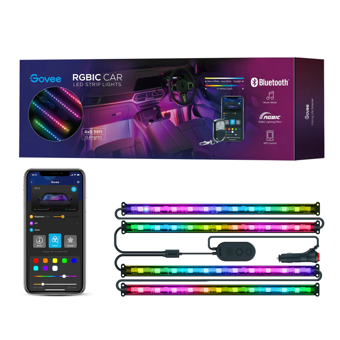 30% off on Govee RGBIC Interior Car Lights | OneDayOnly