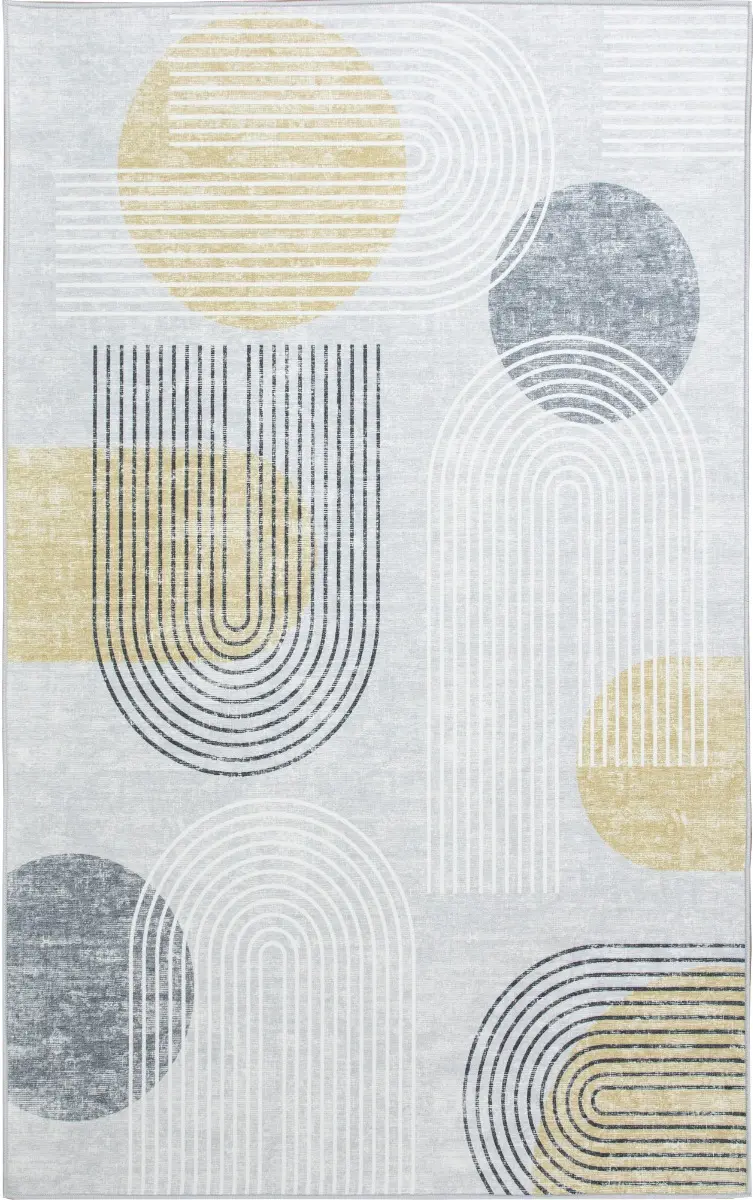 42% off on Neptune Modern Yellow and Grey Arch Rug | OneDayOnly