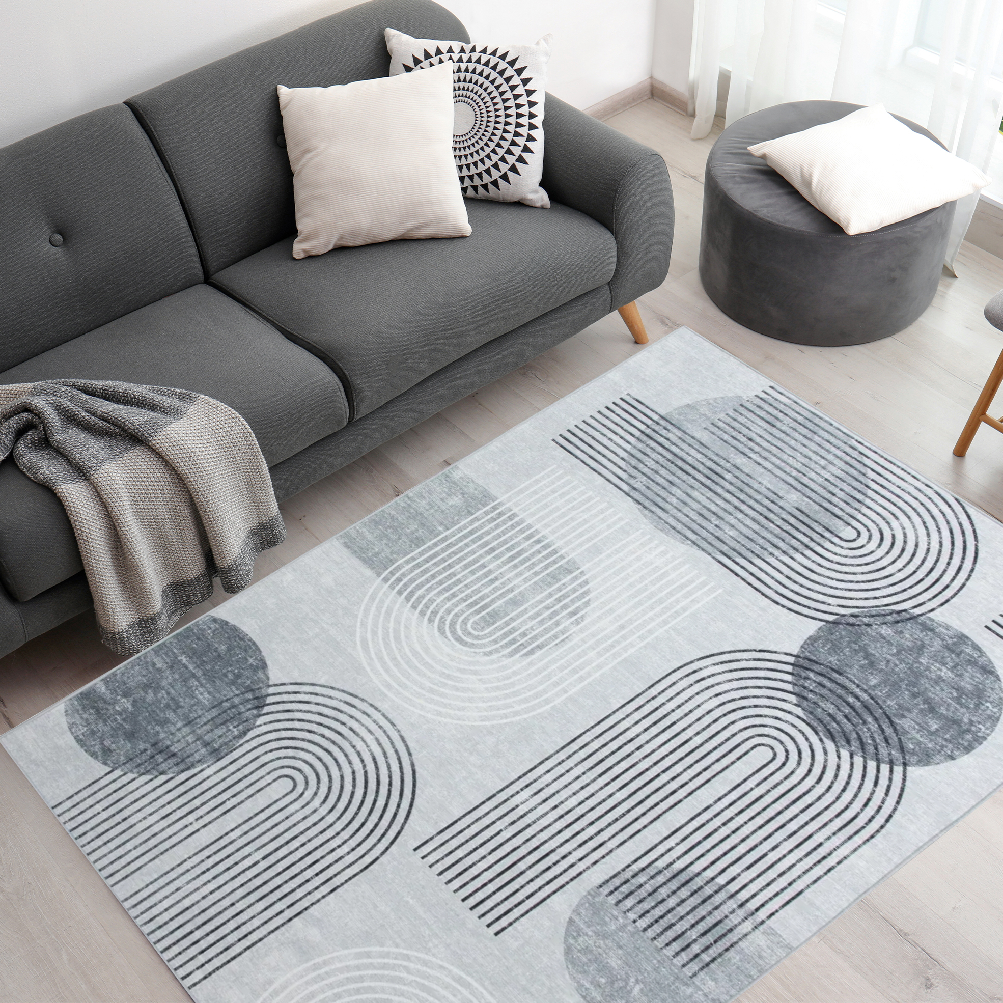 42% off on Neptune Modern Grey Arch Rug | OneDayOnly