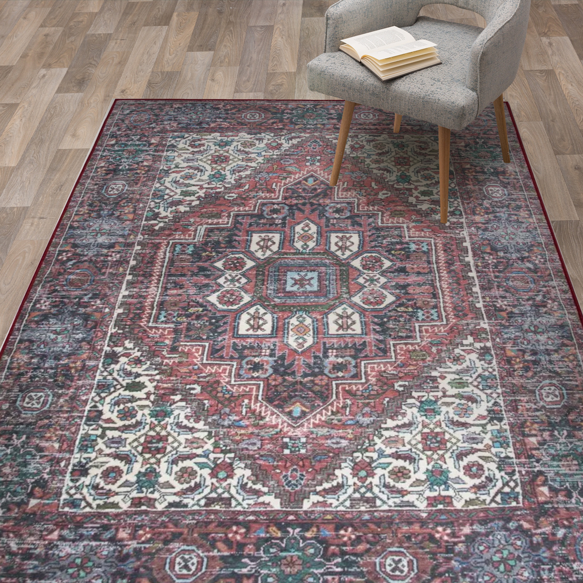 42% off on Rugs Warehouse Solar Red Diamond Rug | OneDayOnly