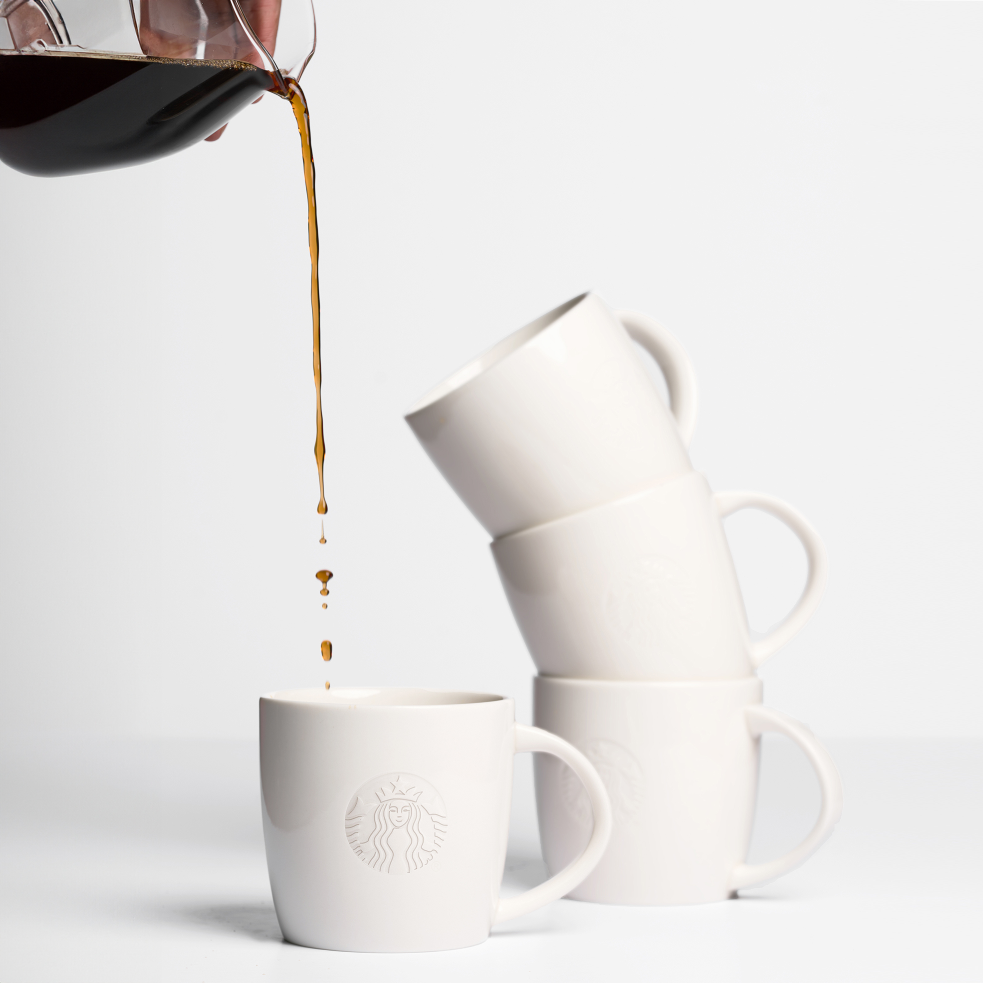 22% off on Starbucks 4x Embossed Ceramic Mugs | OneDayOnly