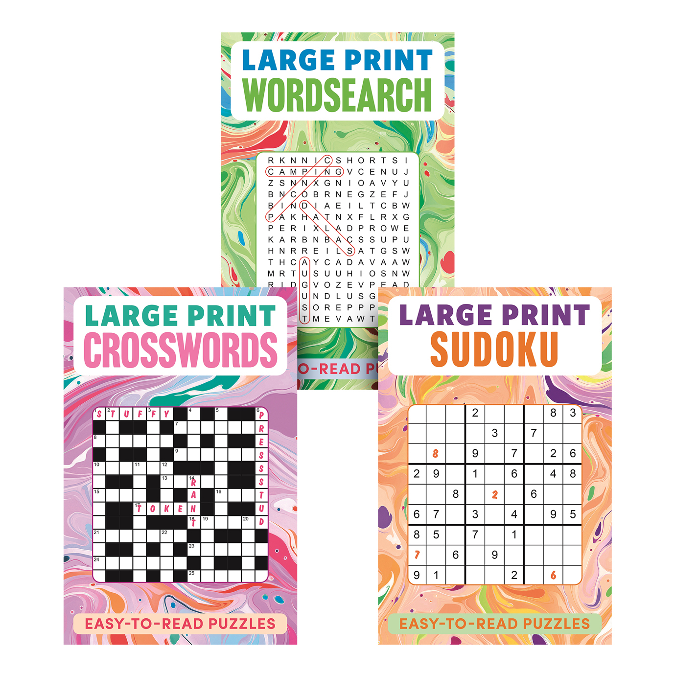 48% off on 3x Large Print Word Game Books | OneDayOnly