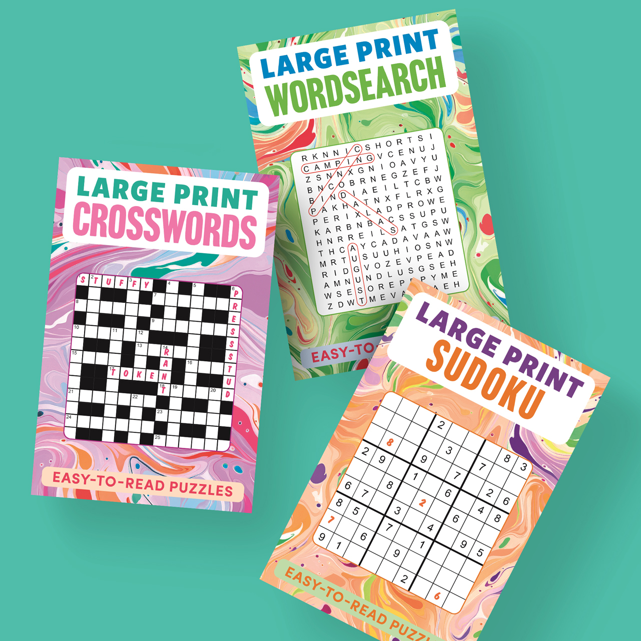 48% off on 3x Large Print Word Game Books | OneDayOnly
