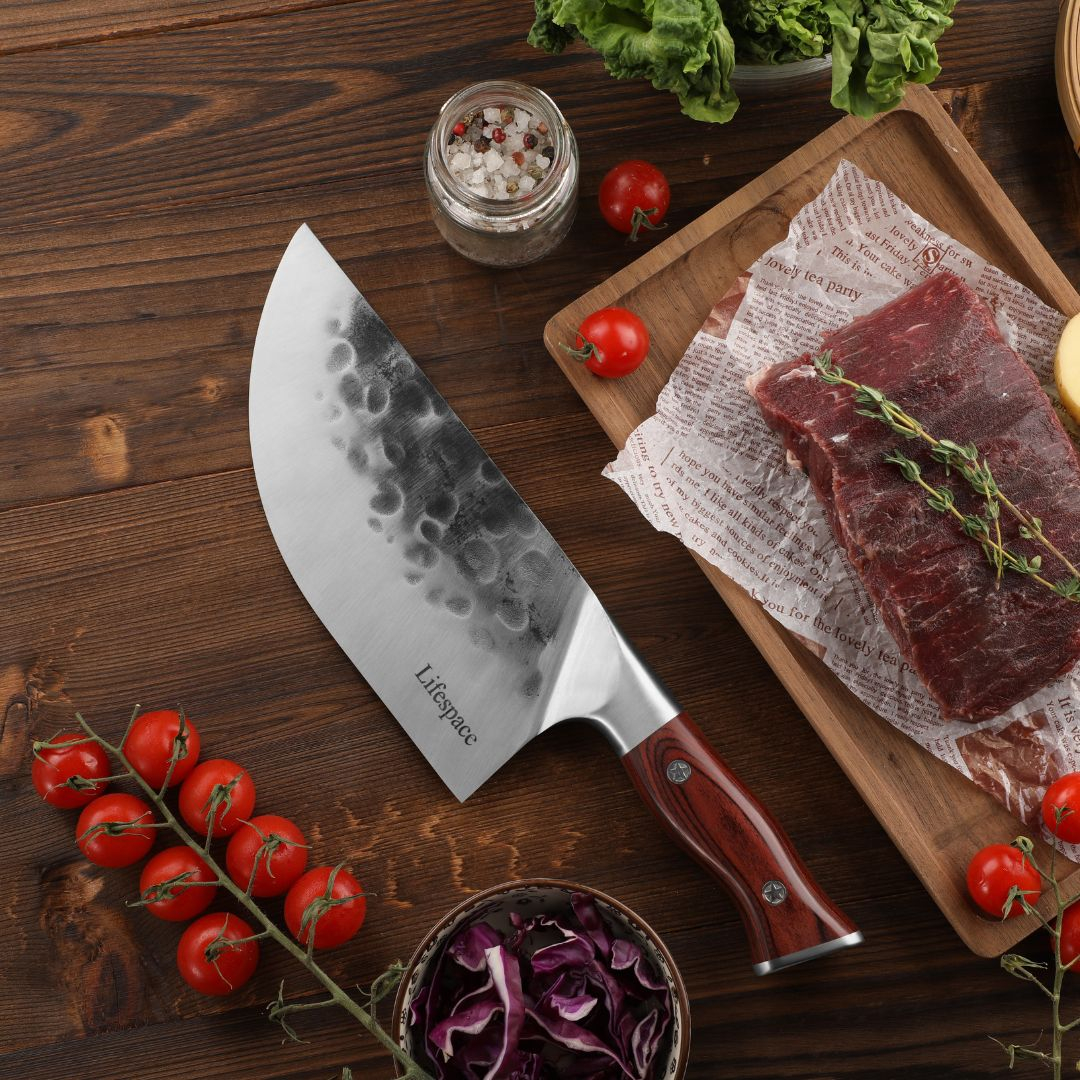 55% off on Lifespace Curved Blade Meat Cleaver | OneDayOnly