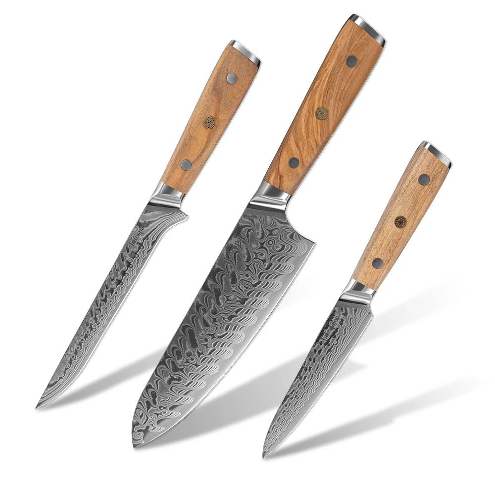 45% off on Lifespace 3-Piece Damascus Blade Set | OneDayOnly