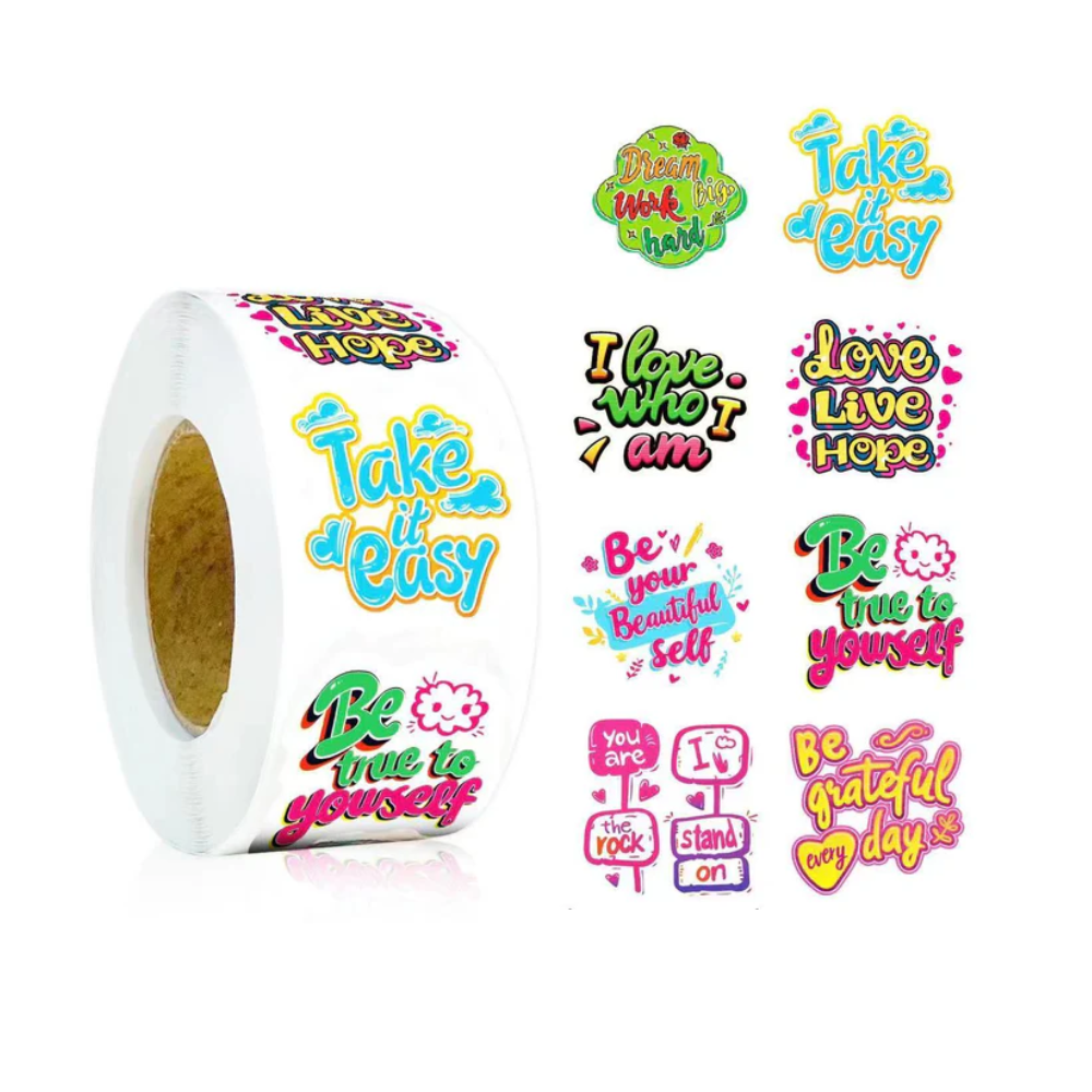 51% off on 500-Piece Spread Positivity Stickers | OneDayOnly