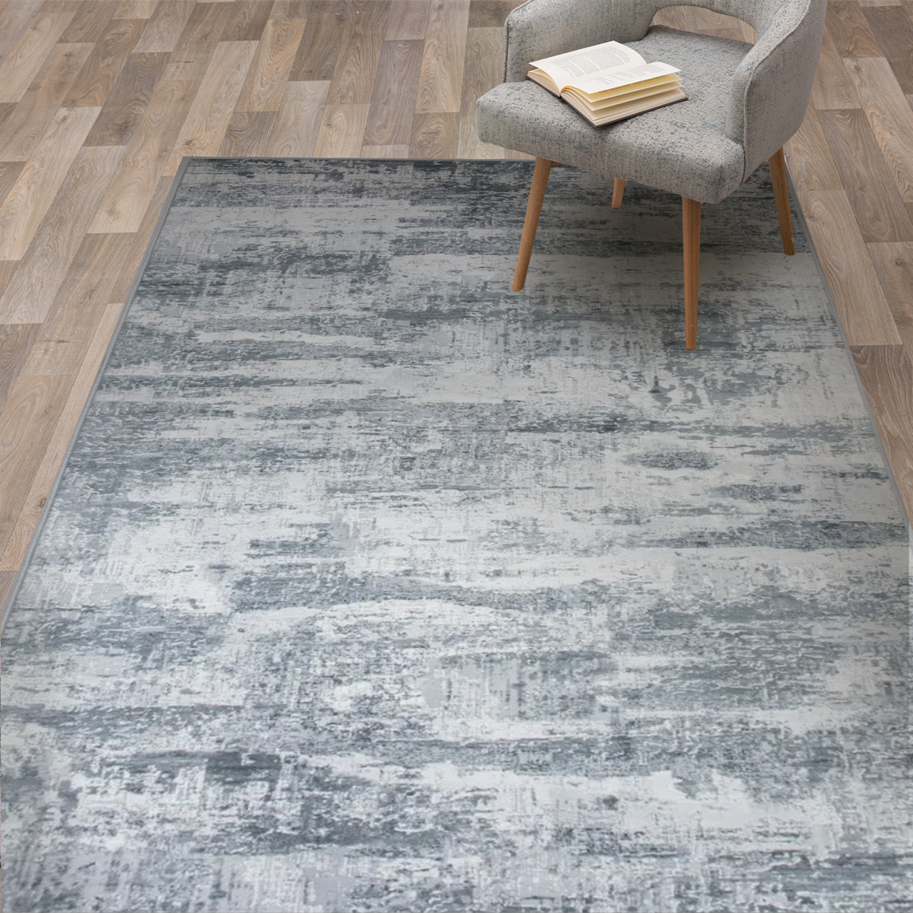 47% off on Maia Modern Grey Abstract Rug | OneDayOnly
