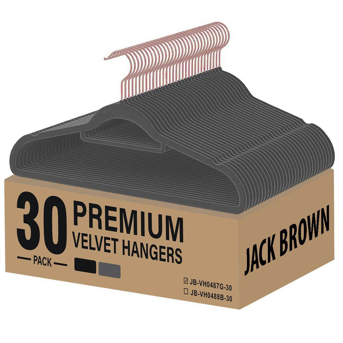 59% off on Jack Brown Non-Slip Velvet Hangers | OneDayOnly