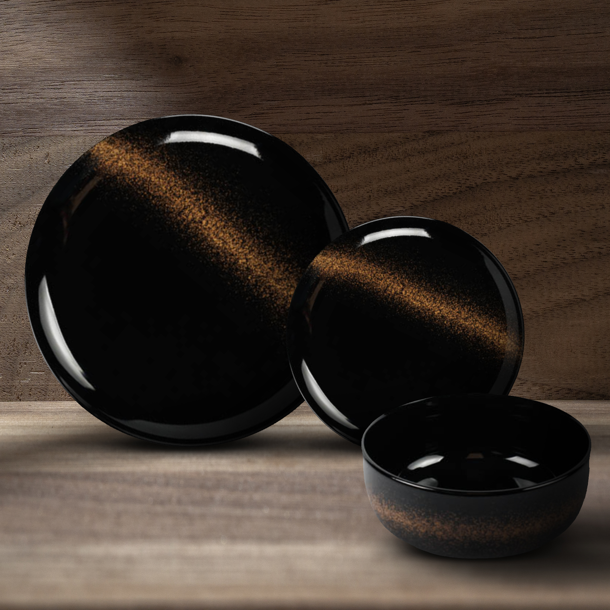 50% off on 12-Piece Gold Splash Dinner Set | OneDayOnly