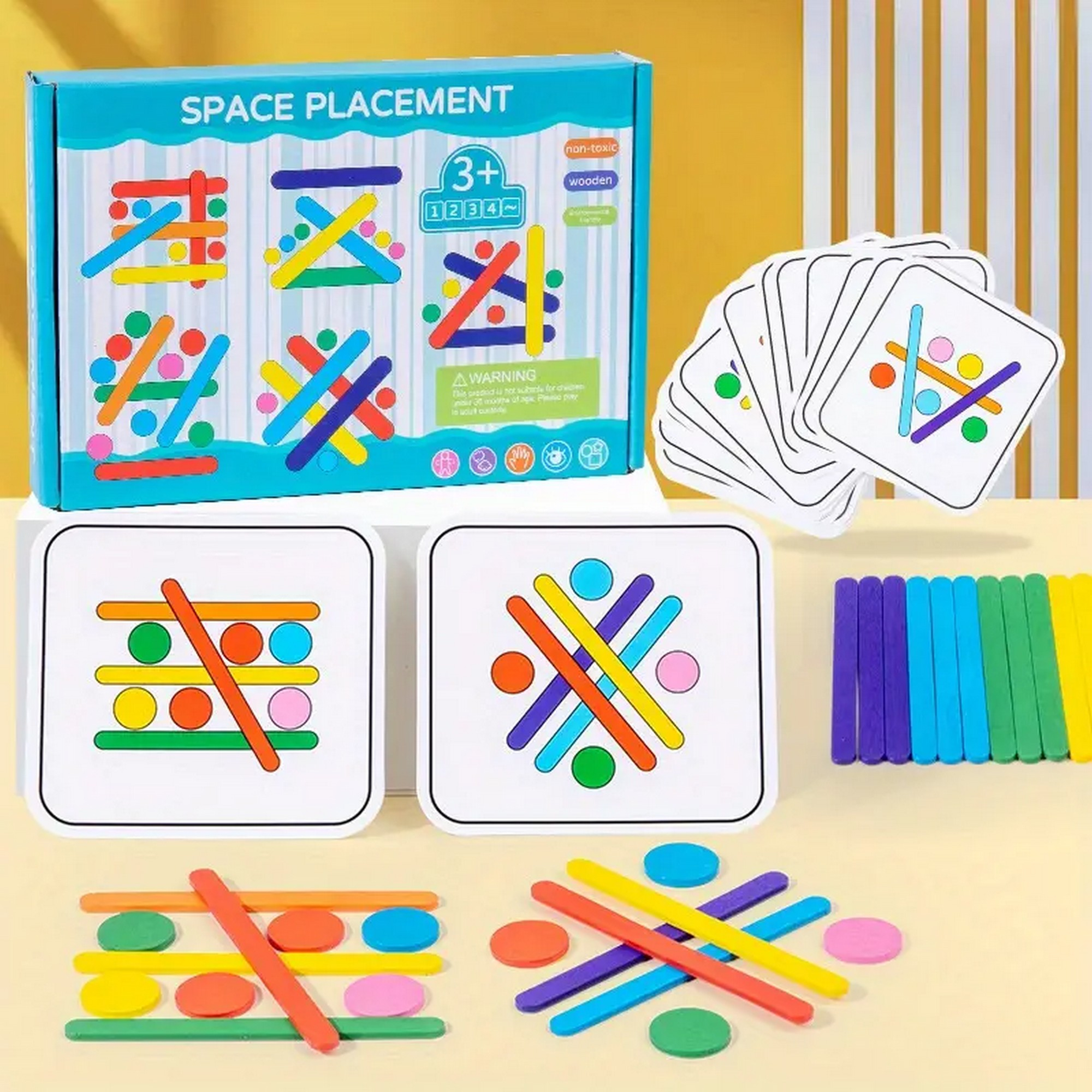 19% off on Wooden Rainbow Stick Placement Set | OneDayOnly