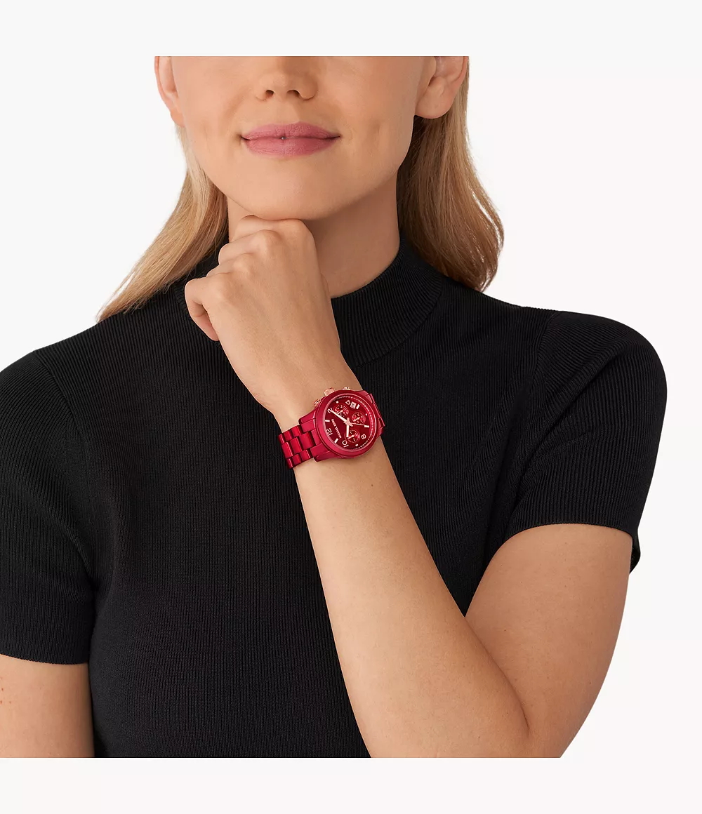 49% off on Michael Kors Ladies Red Chrono Watch | OneDayOnly