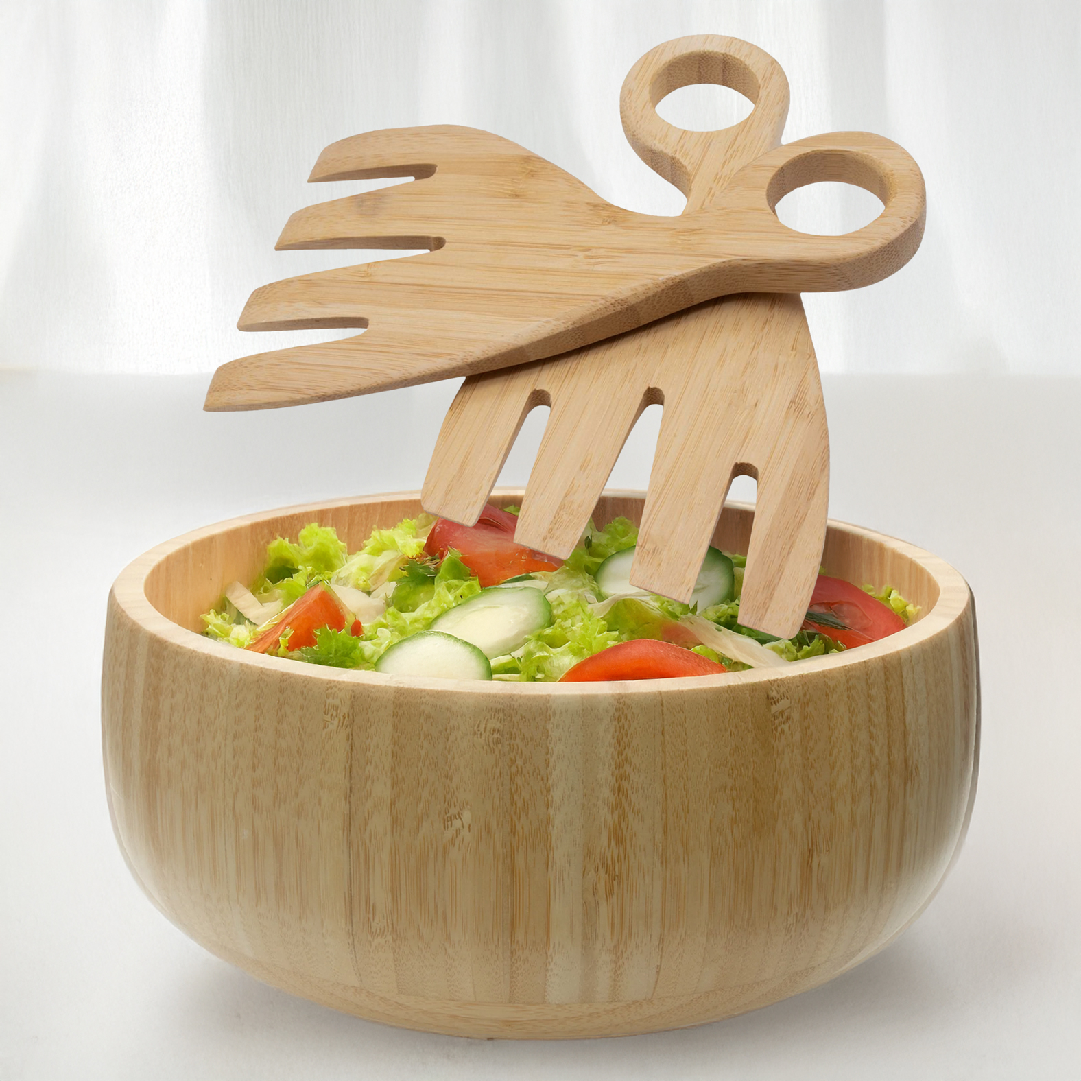 33% off on Regent Bamboo Salad Serving Set | OneDayOnly