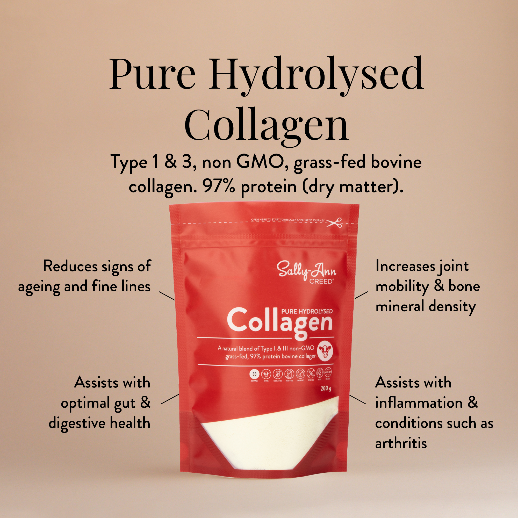 33% off on 200g Pure Hydrolysed Collagen | OneDayOnly