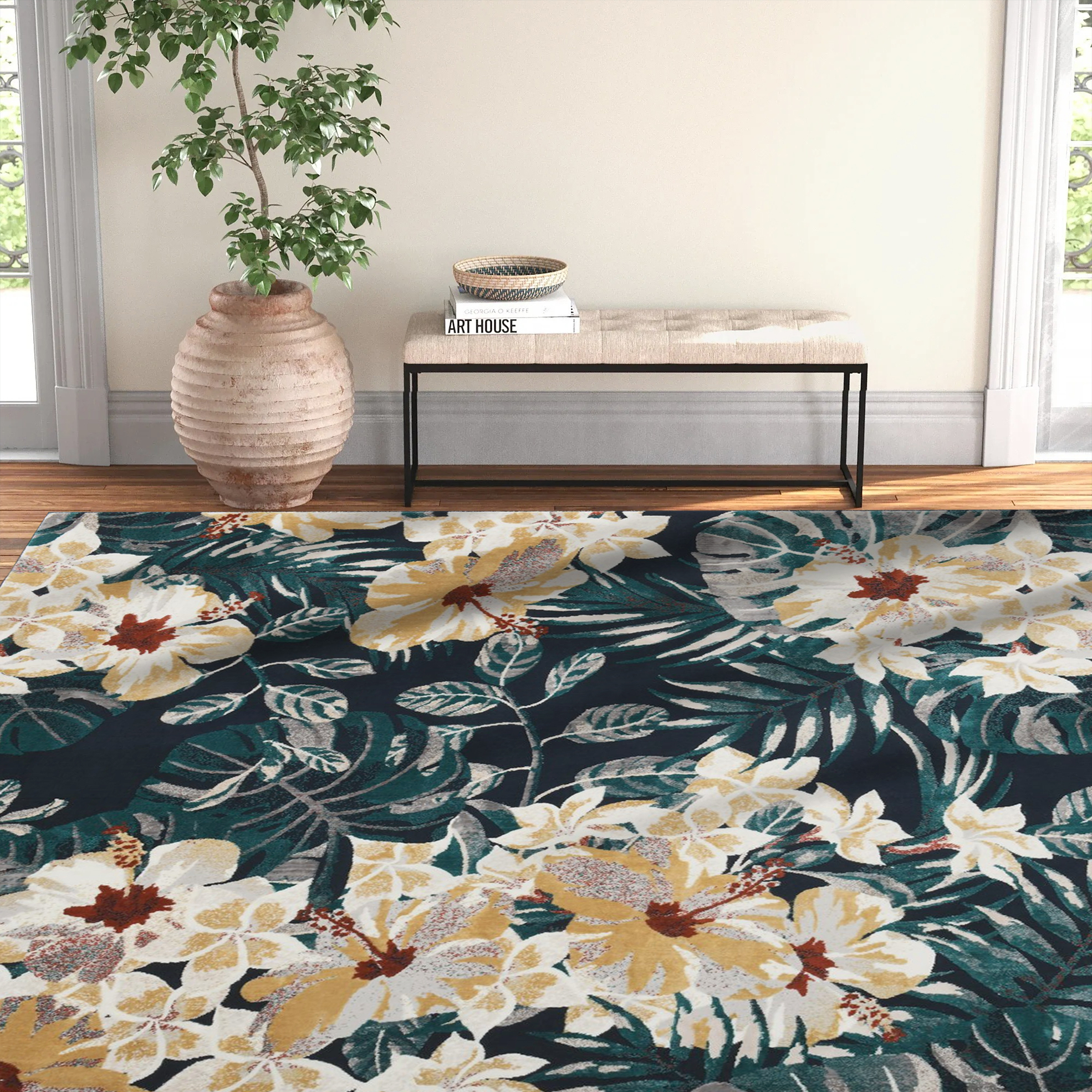 44% off on Vinci Ocean Abstract Rug | OneDayOnly