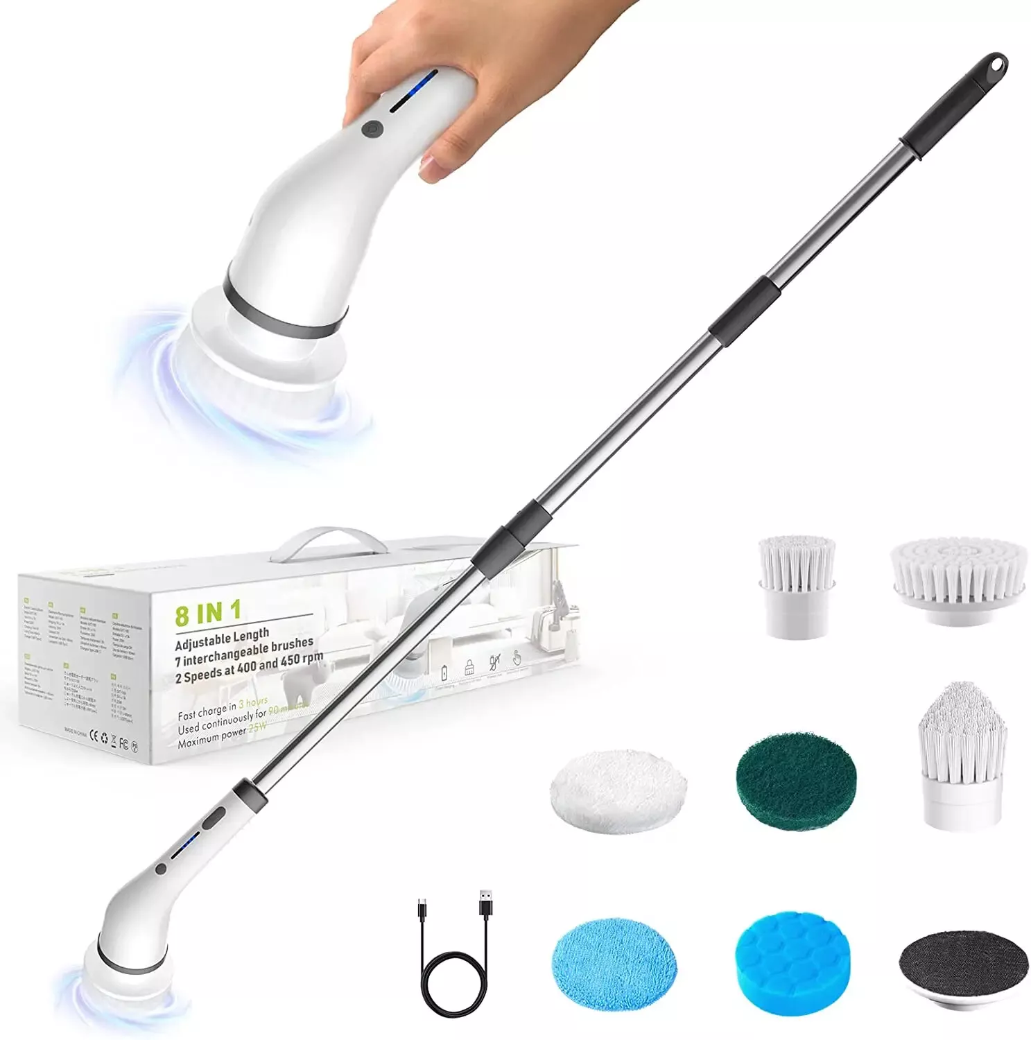 55% off on 8-in-1 Rechargeable Spin Scrubber | OneDayOnly