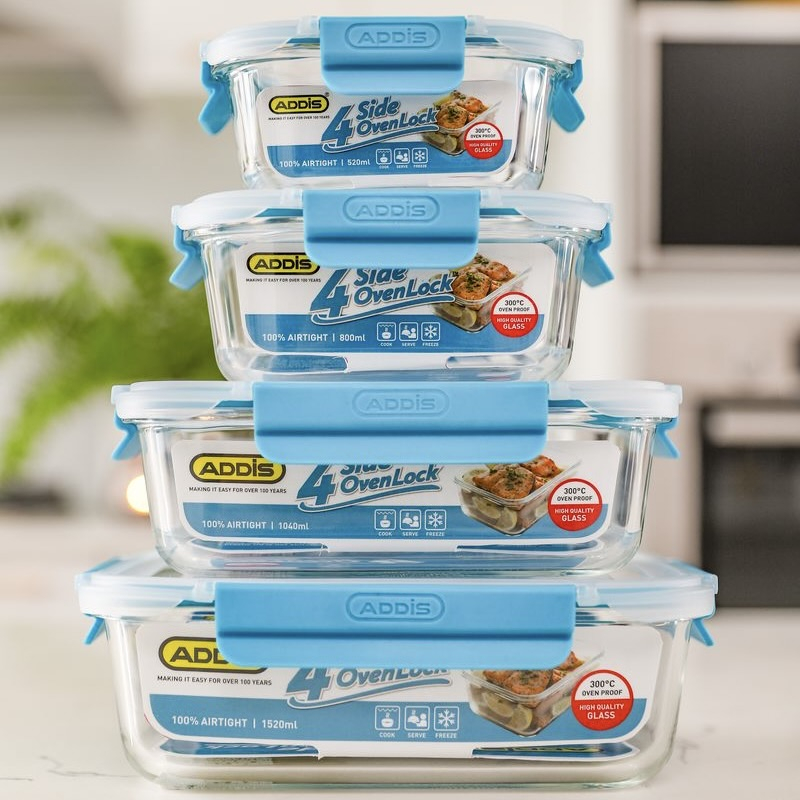22% off on ADDIS 12x Oven Lock Glass Containers | OneDayOnly