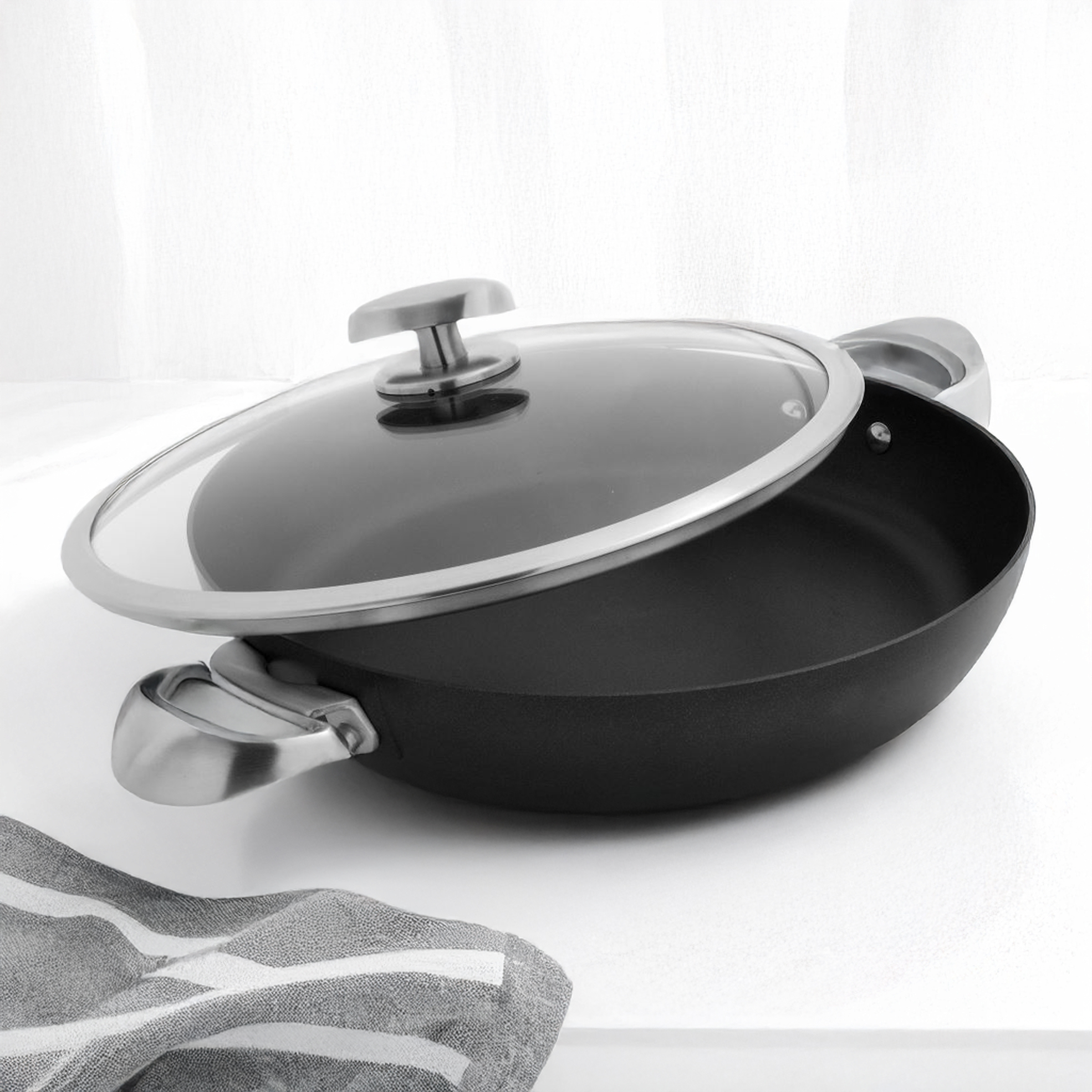 33% off on 32cm Pro IQ Chef Pan with Glass Lid | OneDayOnly