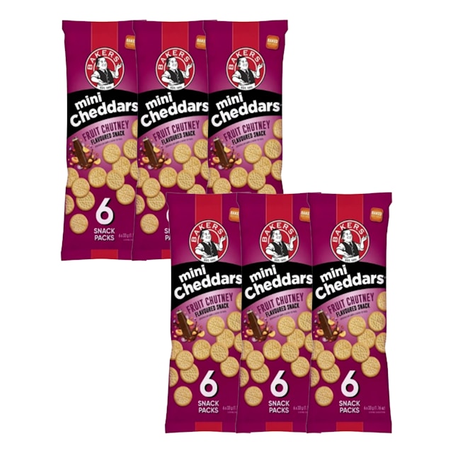 Bakers 6x 6’s 33g Mini Cheddars Multipacks | OneDayOnly